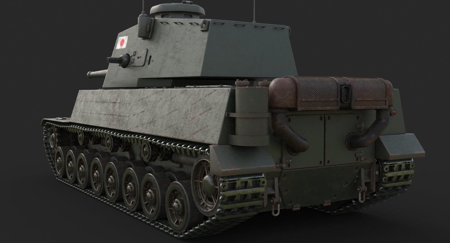 Tank Type 5 Chi-Ri Japan (V-Ray) 3D Model by Mak21