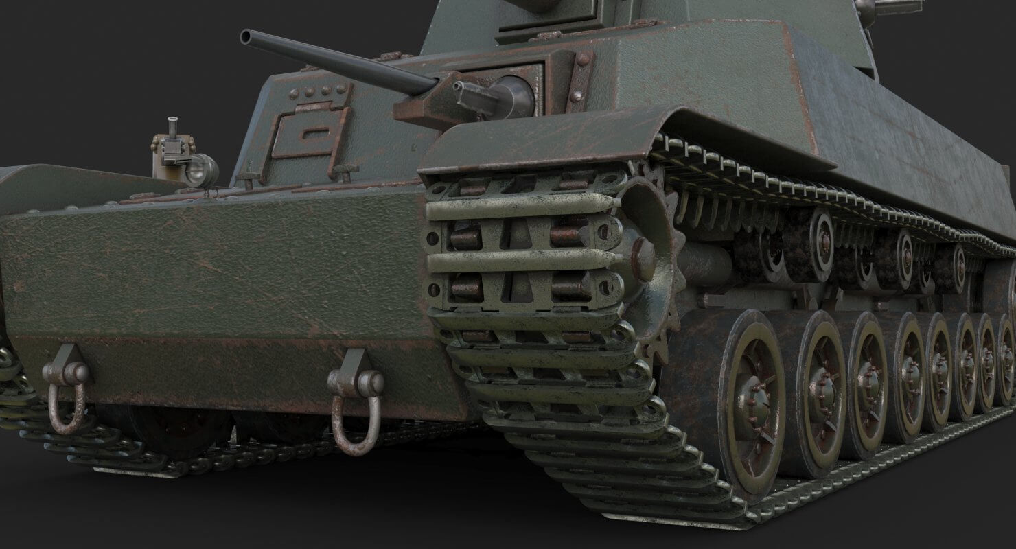 Tank Type 5 Chi-Ri Japan (V-Ray) 3D Model by Mak21