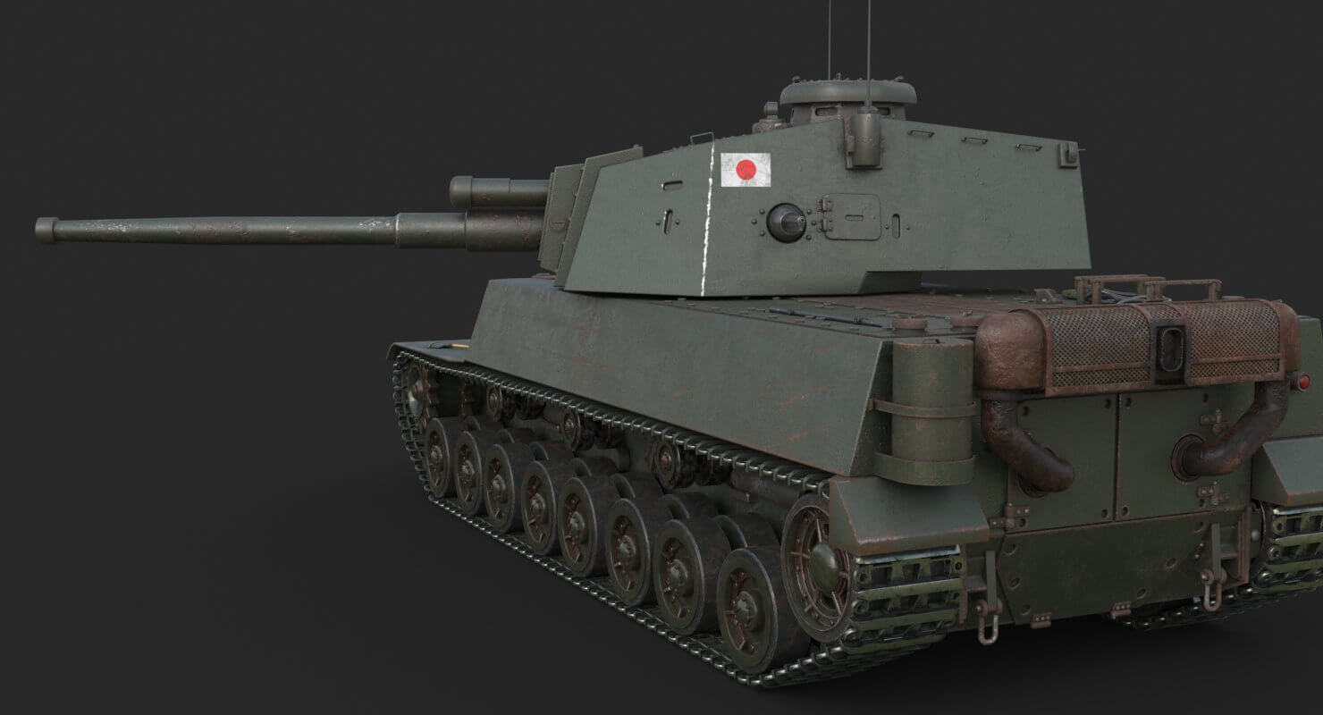 Tank Type 5 Chi-Ri Japan (V-Ray) 3D Model by Mak21