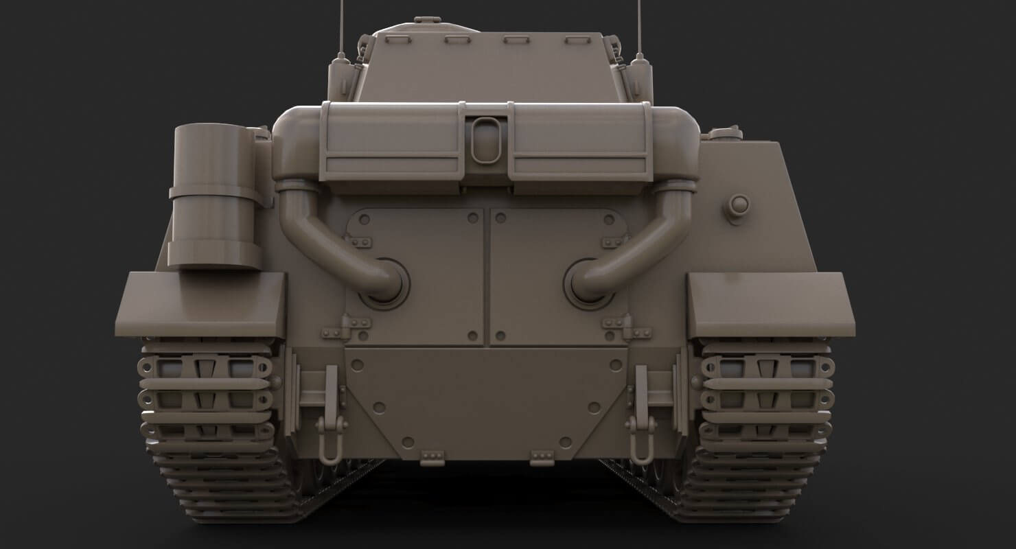 Tank Type 5 Chi-Ri Japan (V-Ray) 3D Model by Mak21