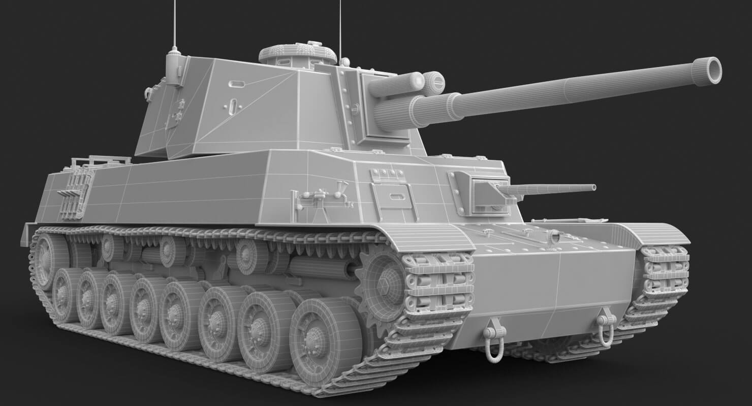 Tank Type 5 Chi-Ri Japan (V-Ray) 3D Model by Mak21