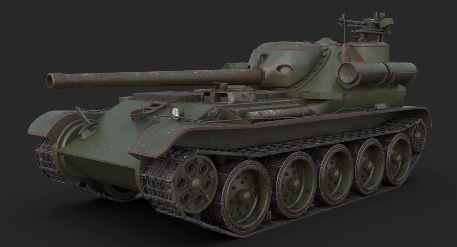 Tank Uralmash SU 101 Russian (Mental Ray) - 3D Model by Mak21