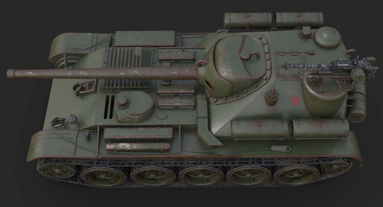 Tank Uralmash SU 101 Russian (Mental Ray) - 3D Model by Mak21