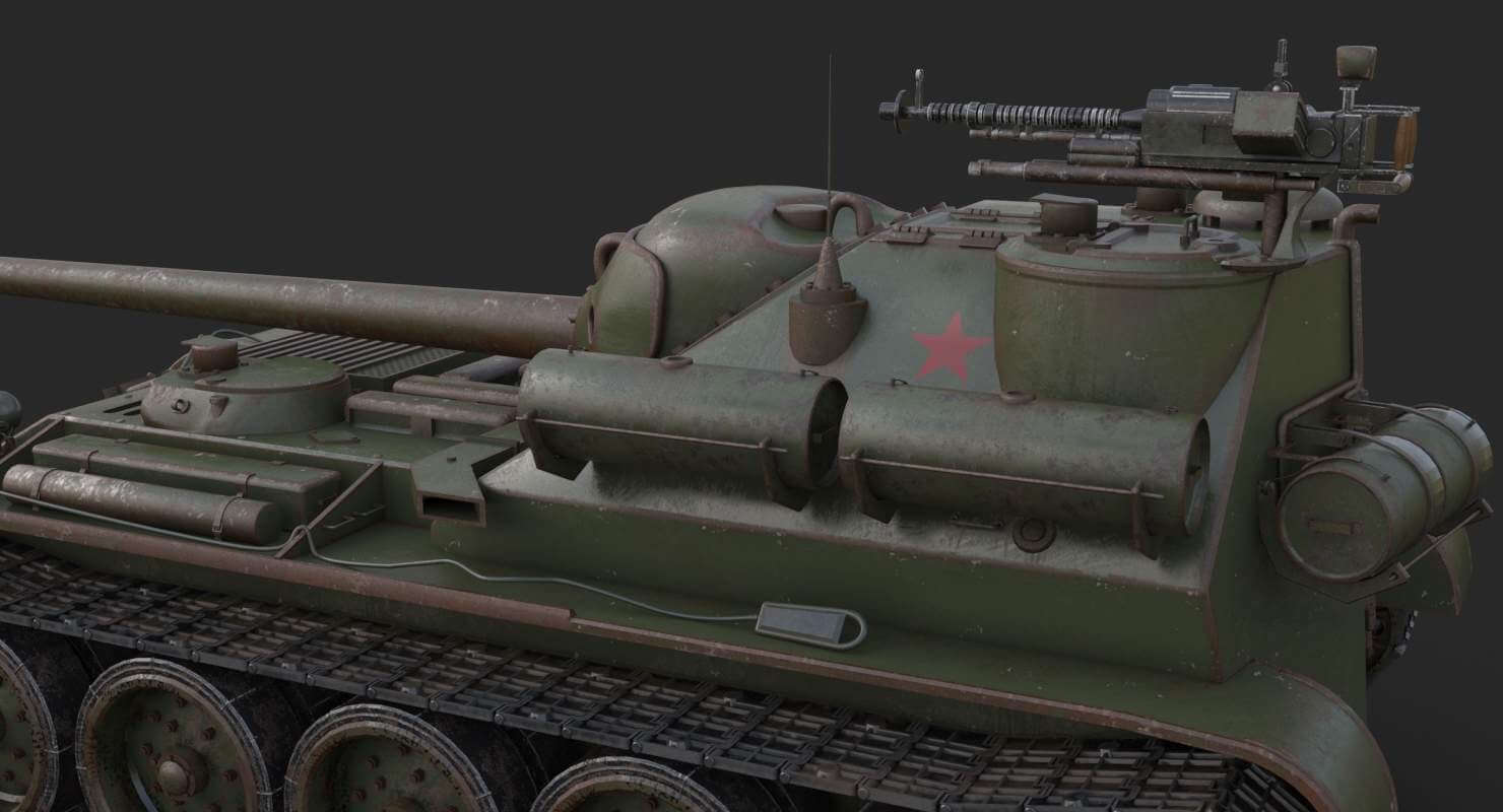 Tank Uralmash SU 101 Russian (Mental Ray) - 3D Model by Mak21