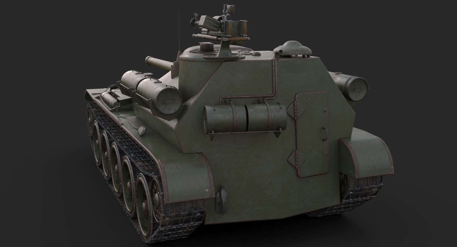 Tank Uralmash SU 101 Russian (Mental Ray) - 3D Model by Mak21