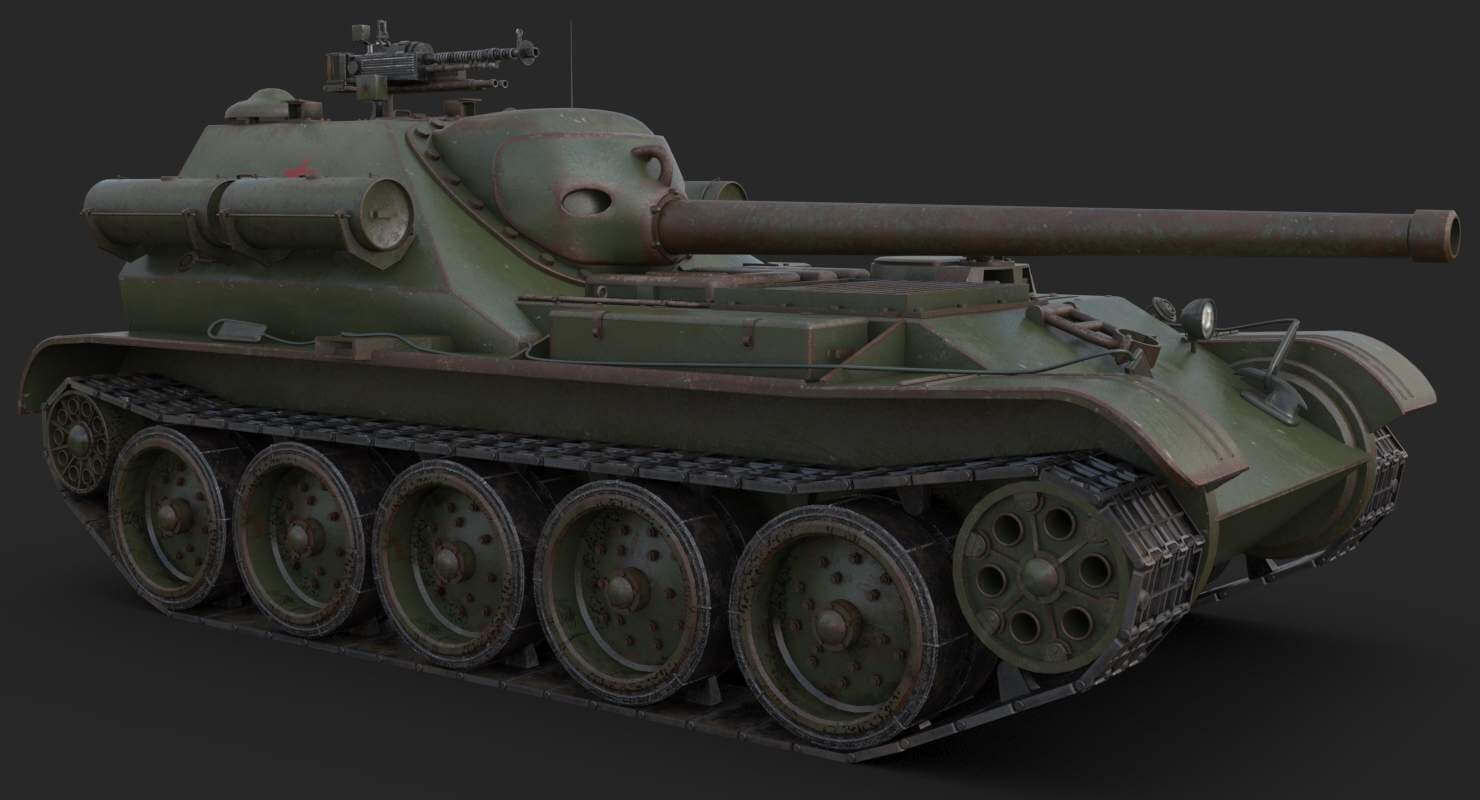 Tank Uralmash SU 101 Russian (Mental Ray) - 3D Model by Mak21