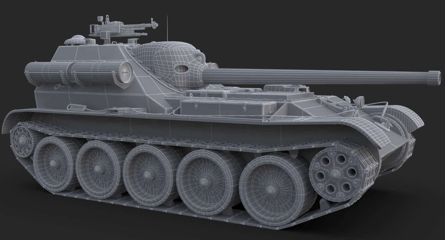 Tank Uralmash SU 101 Russian (Mental Ray) - 3D Model by Mak21