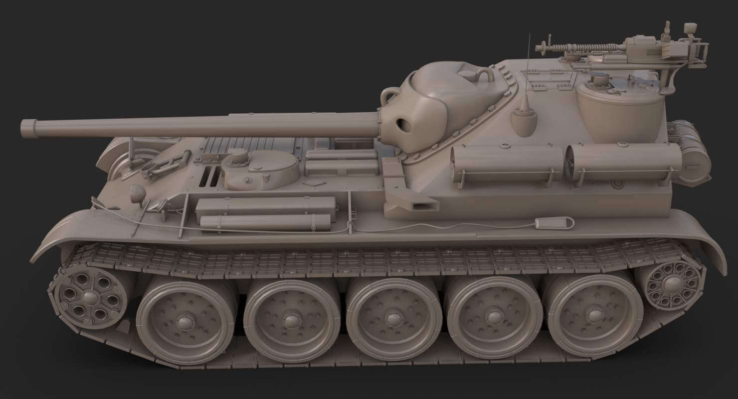 Tank Uralmash SU 101 Russian (Mental Ray) - 3D Model by Mak21