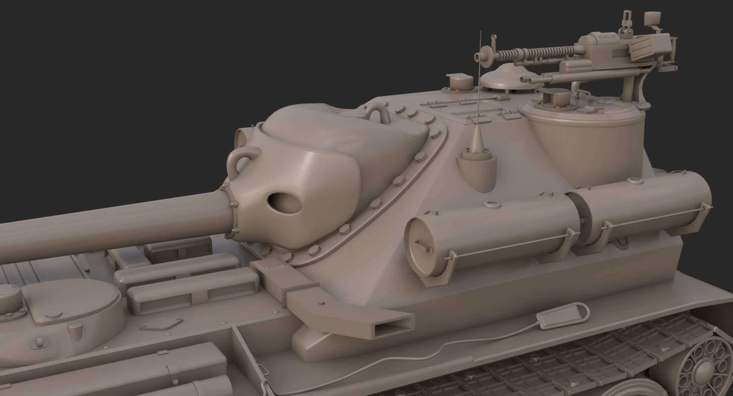 Tank Uralmash SU 101 Russian (Mental Ray) - 3D Model by Mak21