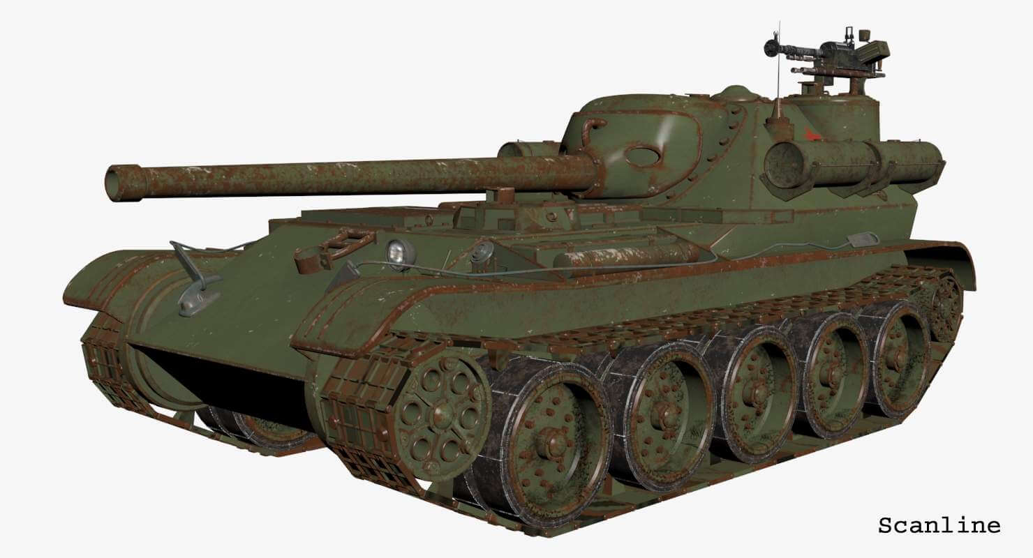 Tank Uralmash SU 101 Russian (Mental Ray) - 3D Model by Mak21