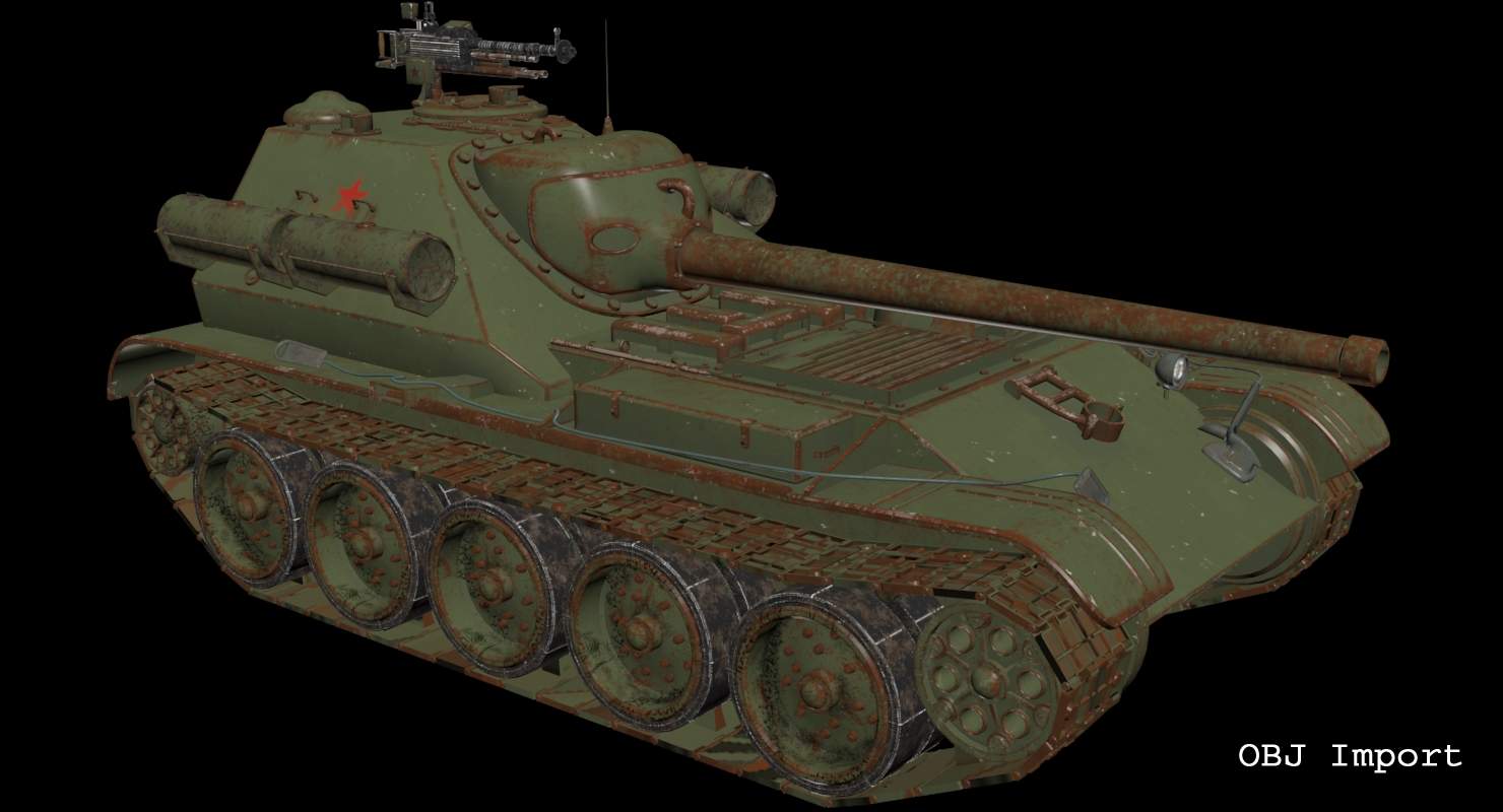 Tank Uralmash SU 101 Russian (Mental Ray) - 3D Model by Mak21