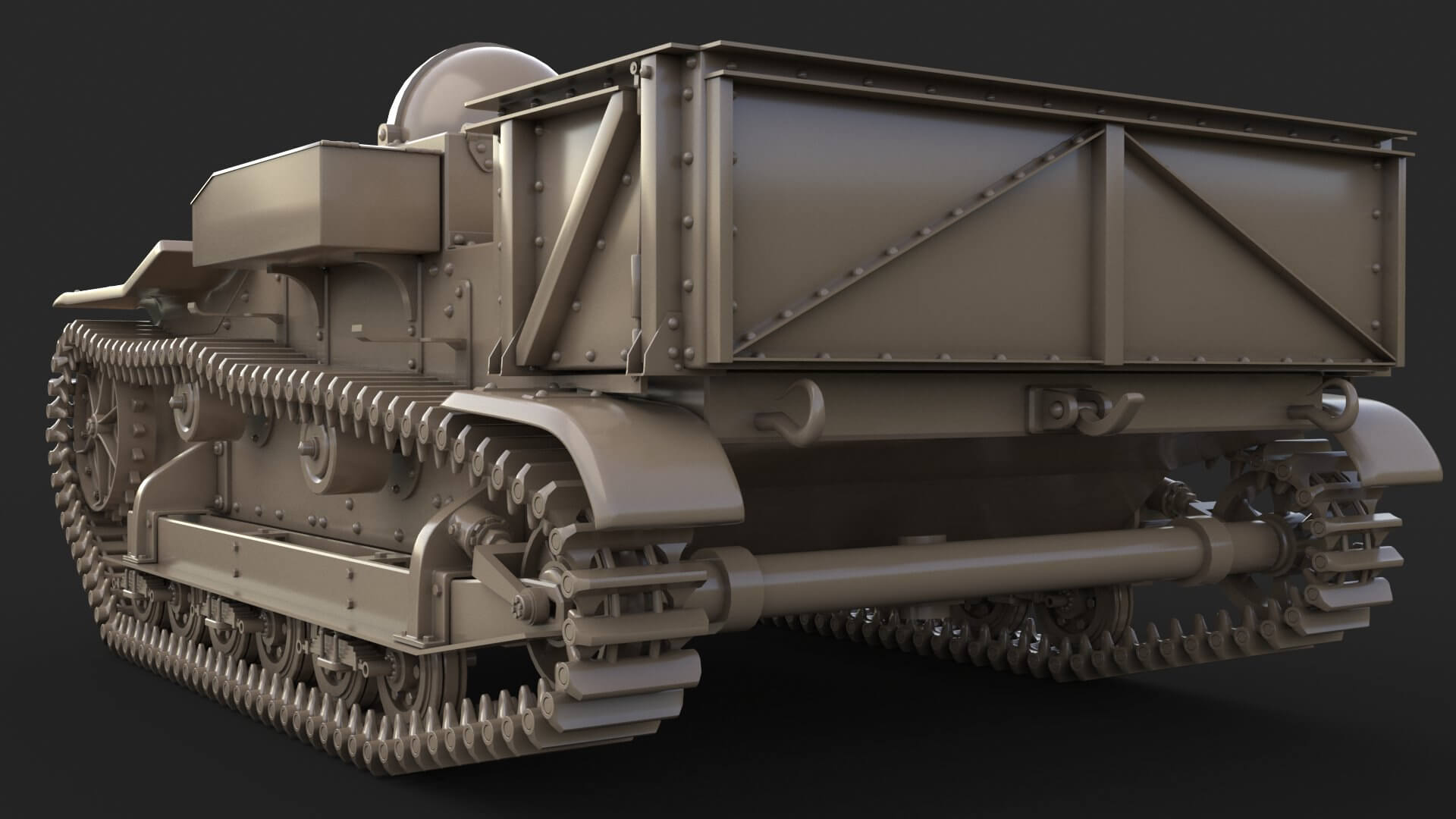 UE Tractor Clay (V-Ray) 3D Model by Mak21