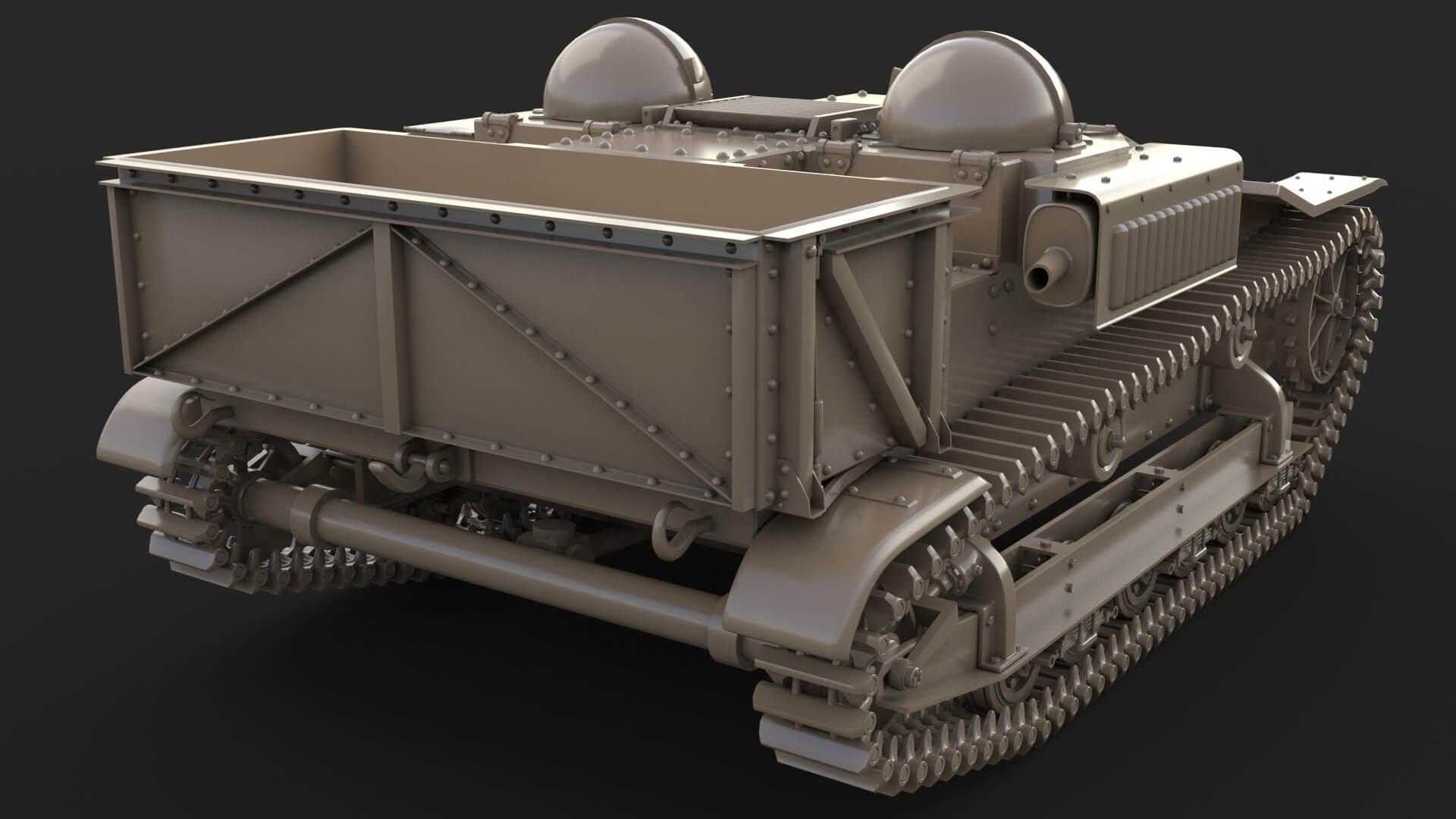 UE Tractor Clay (V-Ray) 3D Model by Mak21