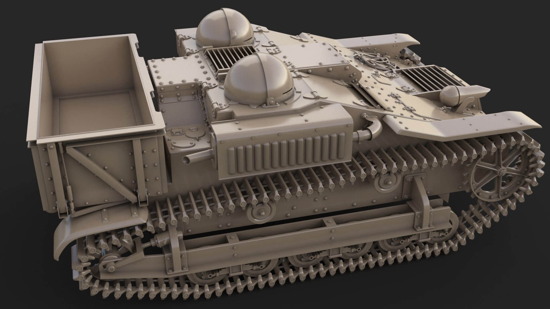 UE Tractor Clay (V-Ray) 3D Model by Mak21