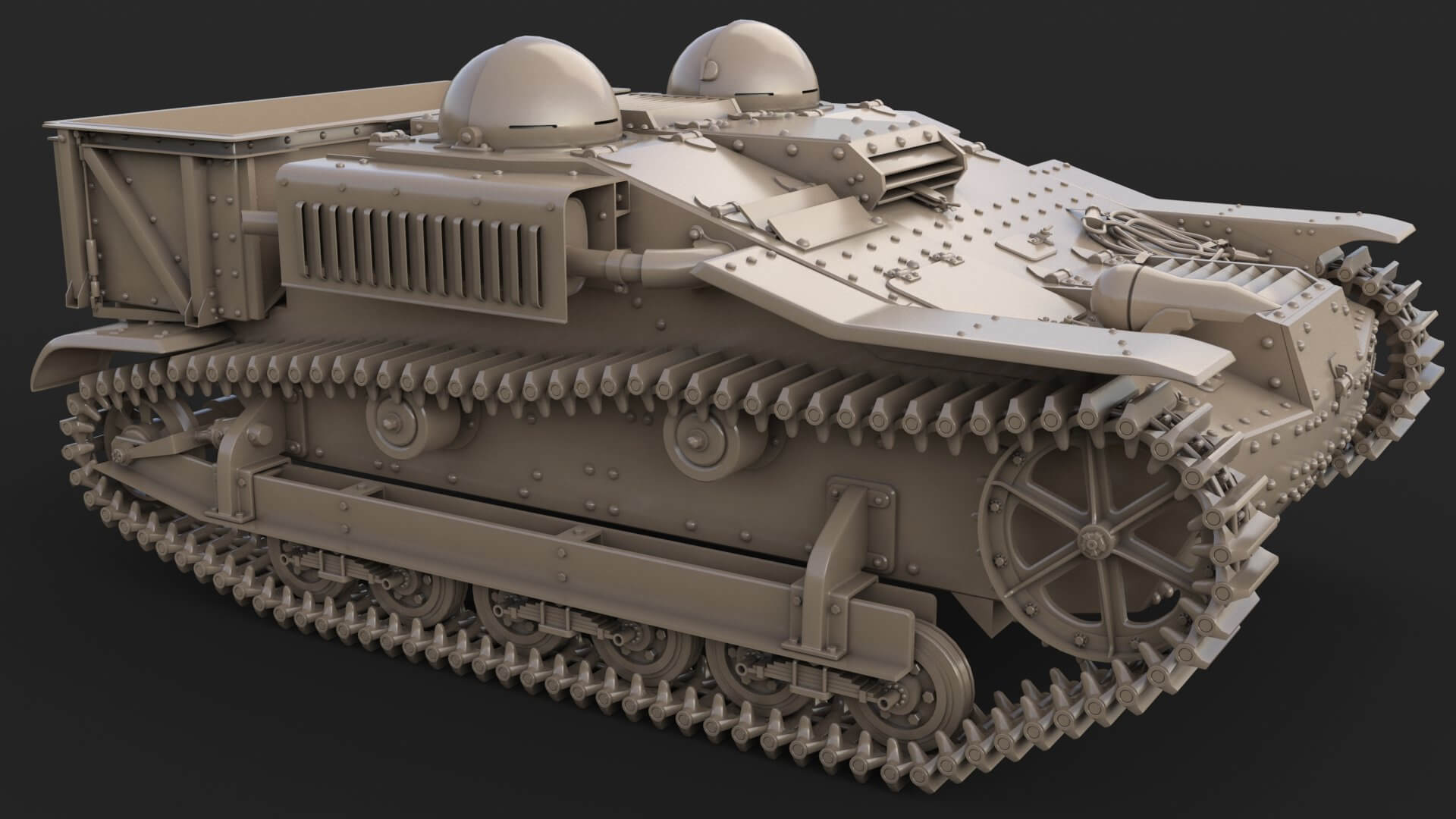 UE Tractor Clay (V-Ray) 3D Model by Mak21