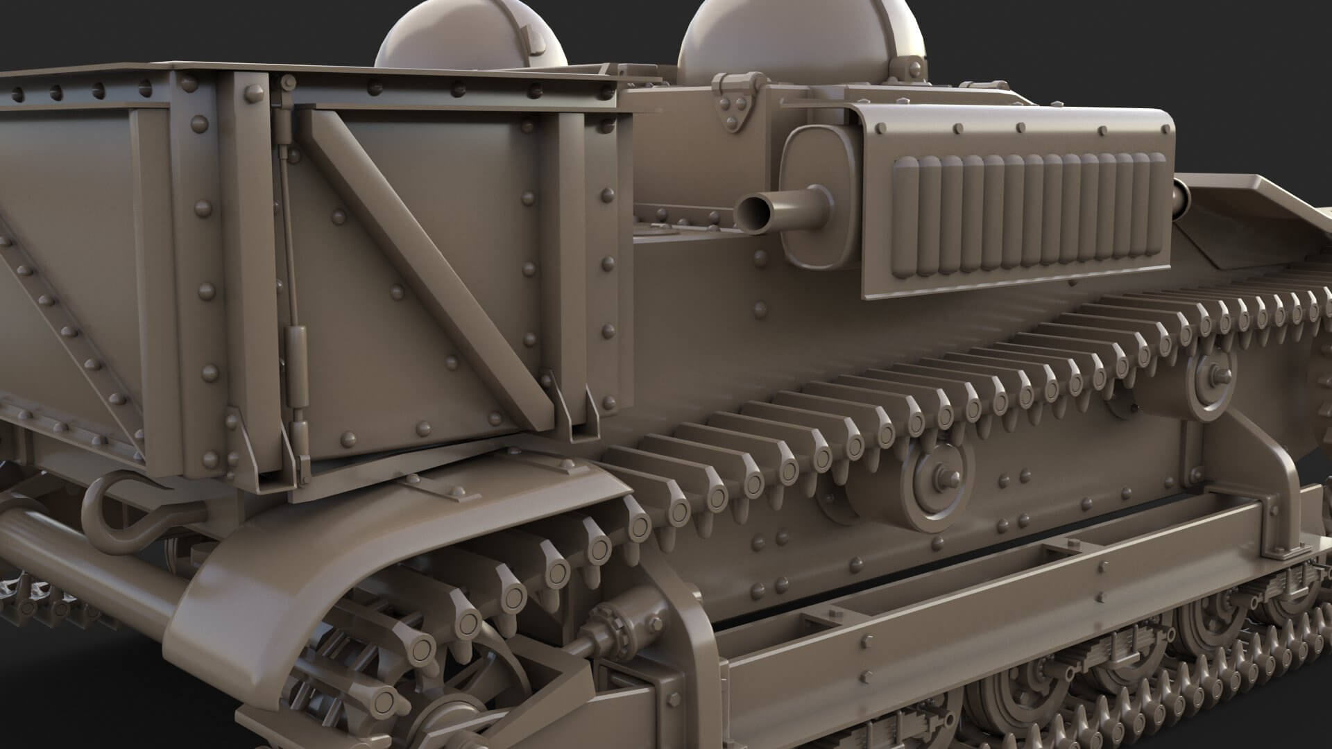 UE Tractor Clay (V-Ray) 3D Model by Mak21