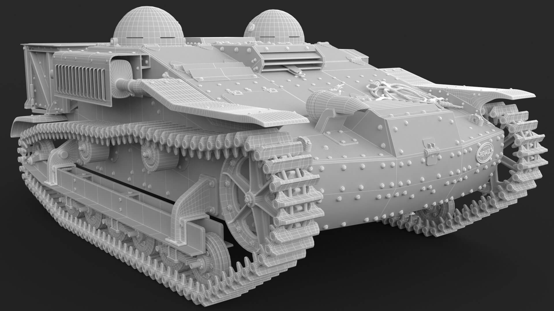 UE Tractor Clay (V-Ray) 3D Model by Mak21