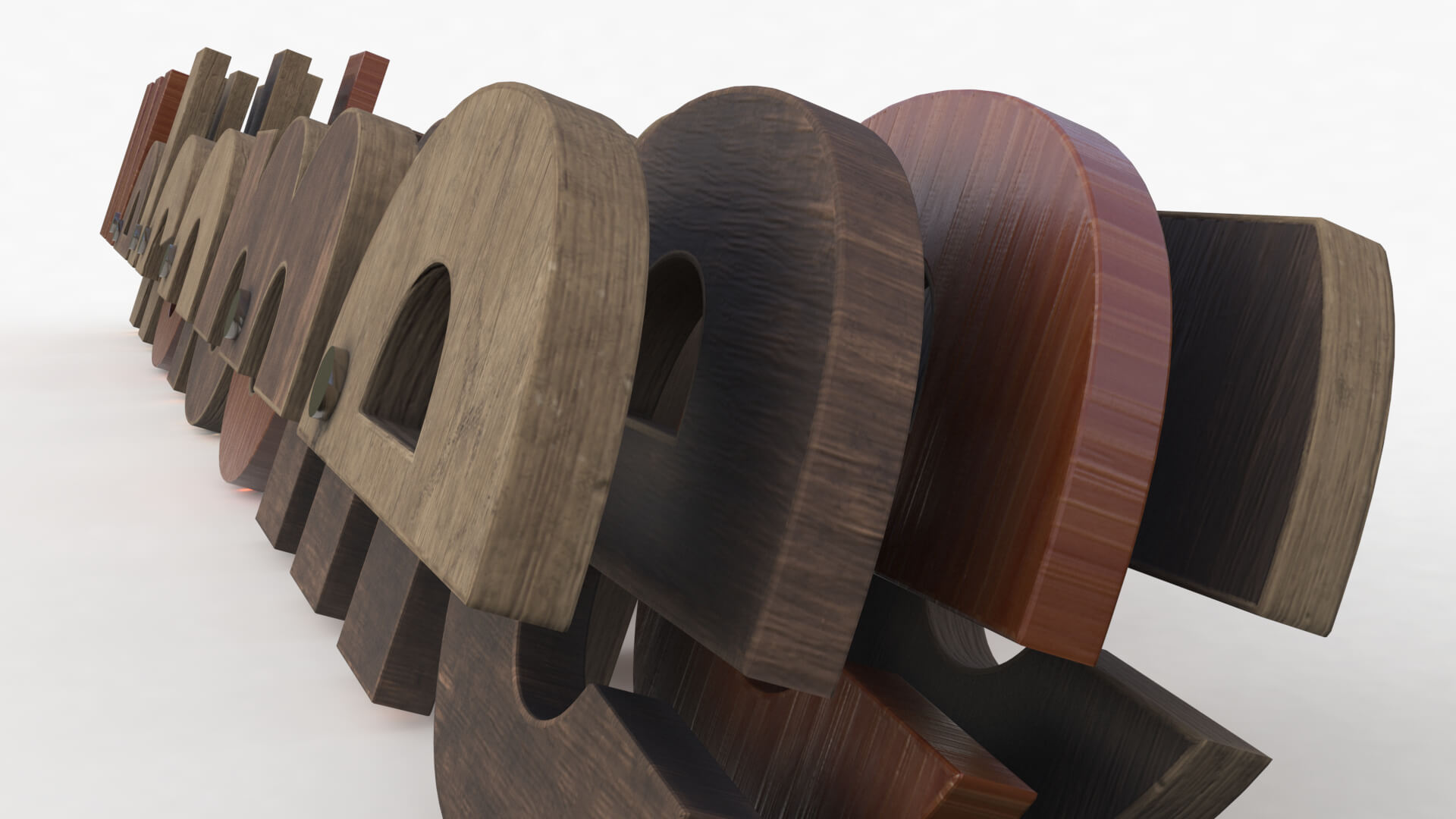 Welcome Written Wood - 3D Model by Mak21