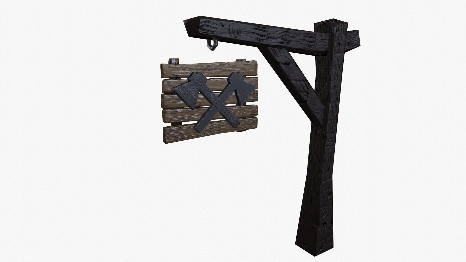 Stylized Pillar & Signboard - 3D Model by makbrek