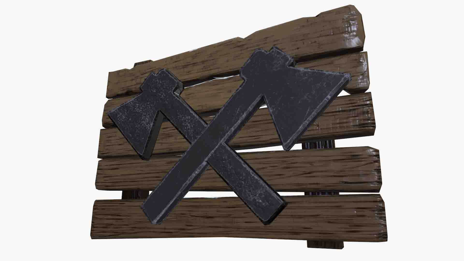 Stylized Pillar & Signboard - 3D Model by makbrek