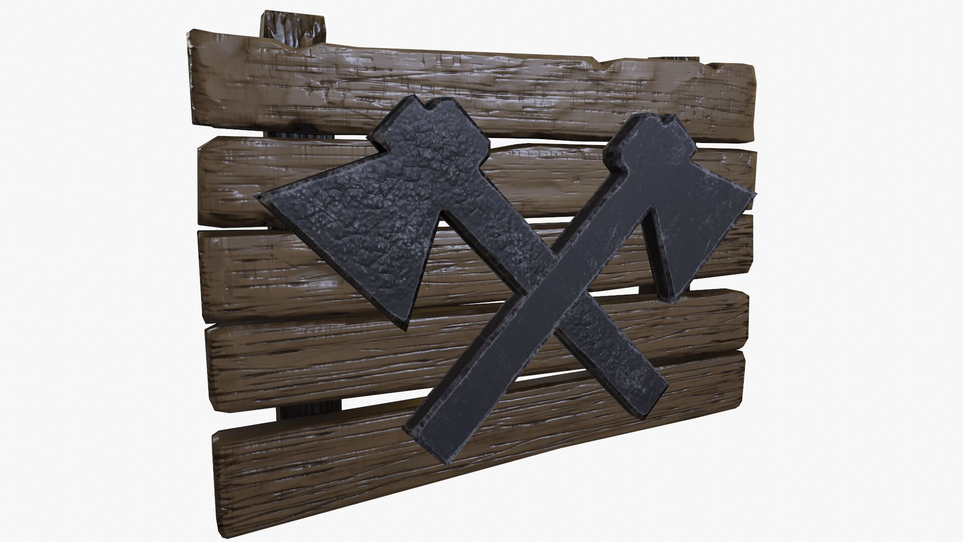 Stylized Pillar & Signboard - 3D Model by makbrek