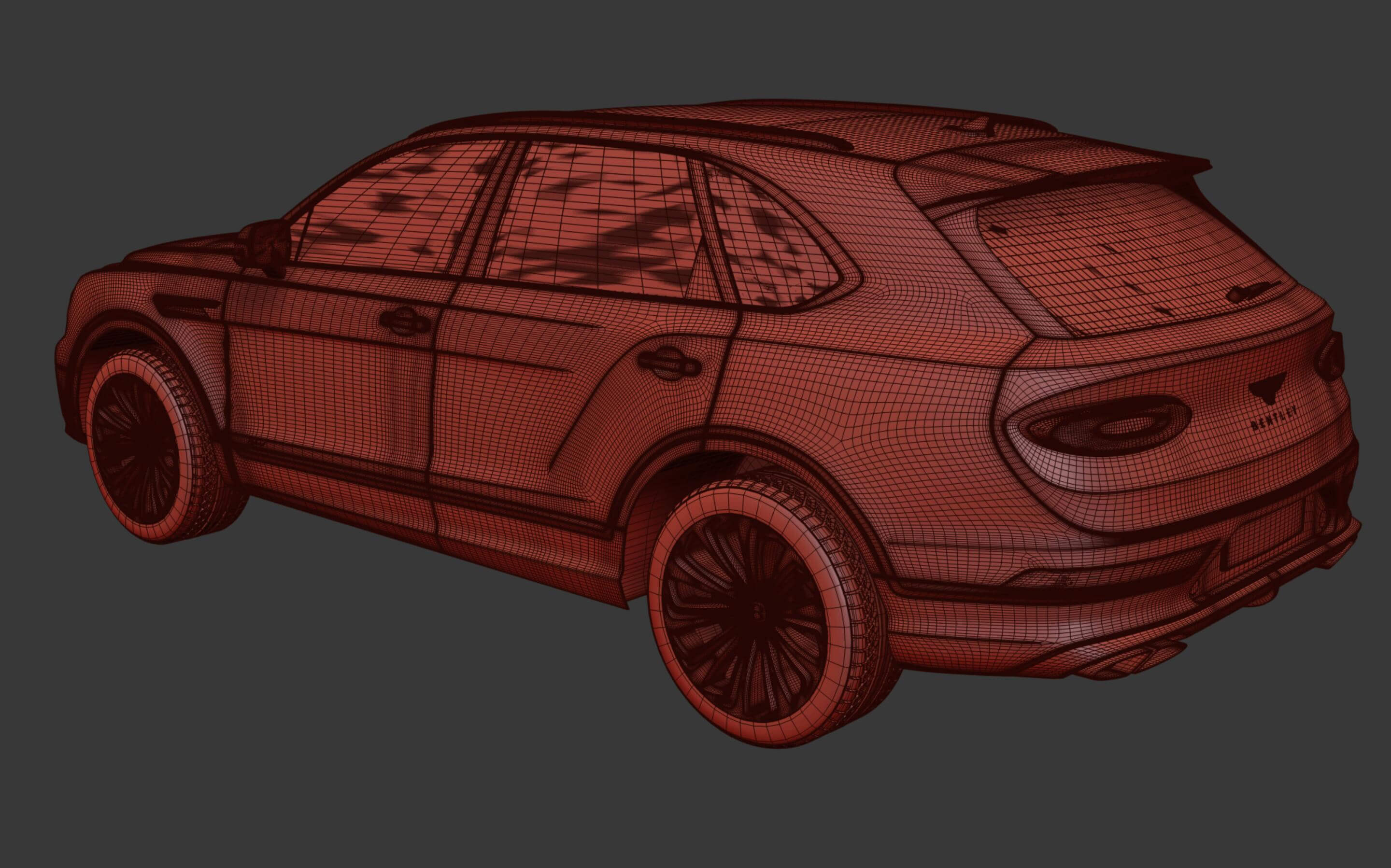 Bentley Bentayga Hybrid 3D Model by makeL