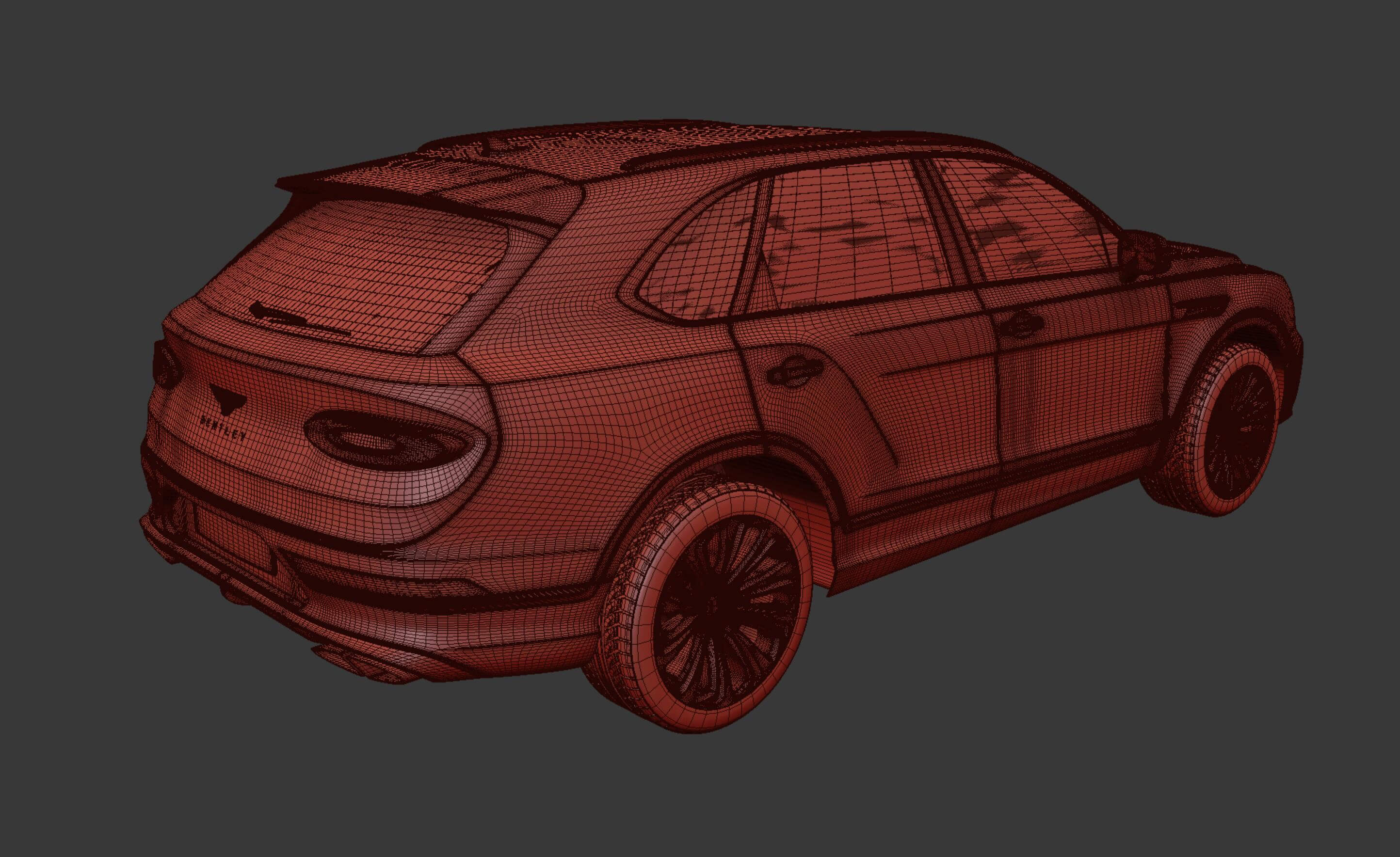 Bentley Bentayga Hybrid 3D Model by makeL