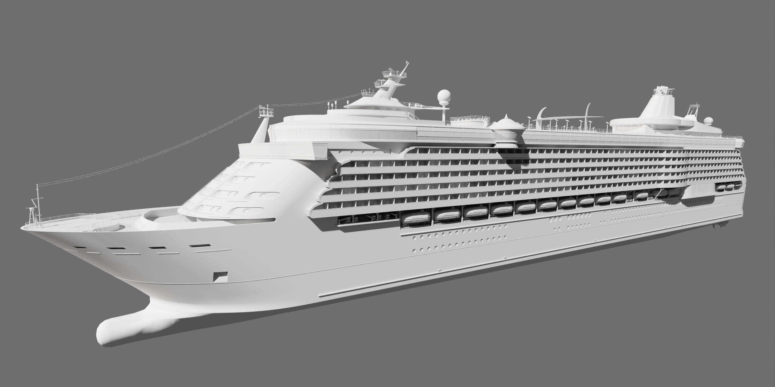 Cruise Ship 3D Model by makeL
