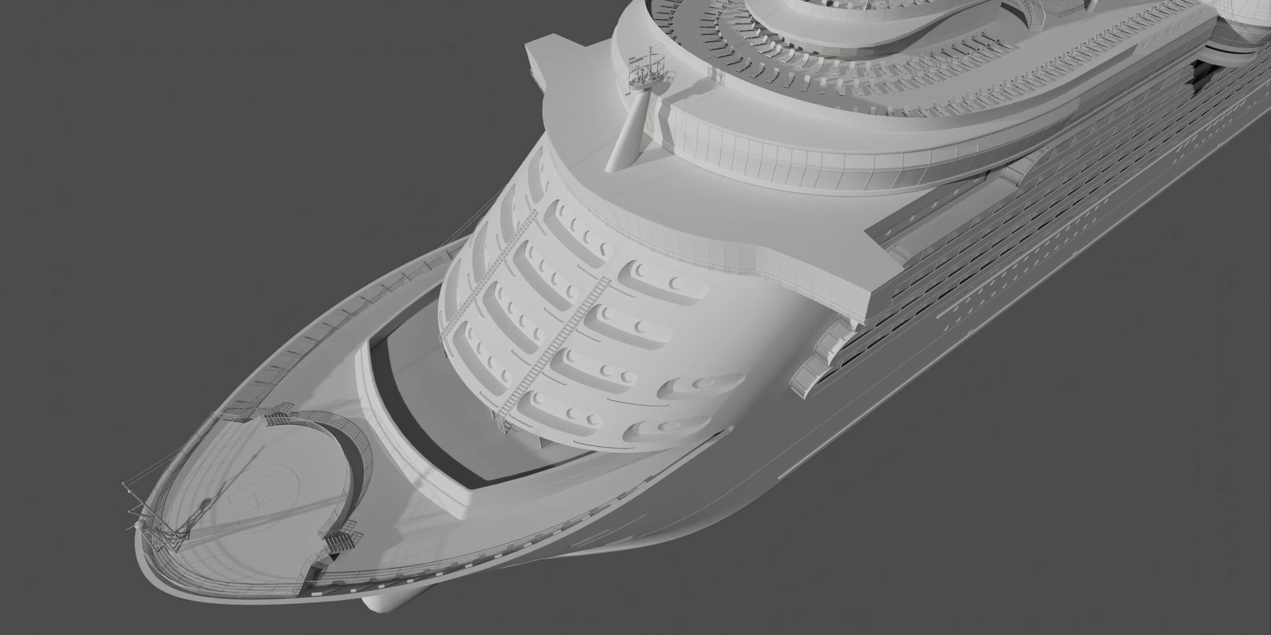 Cruise Ship 3D Model by makeL