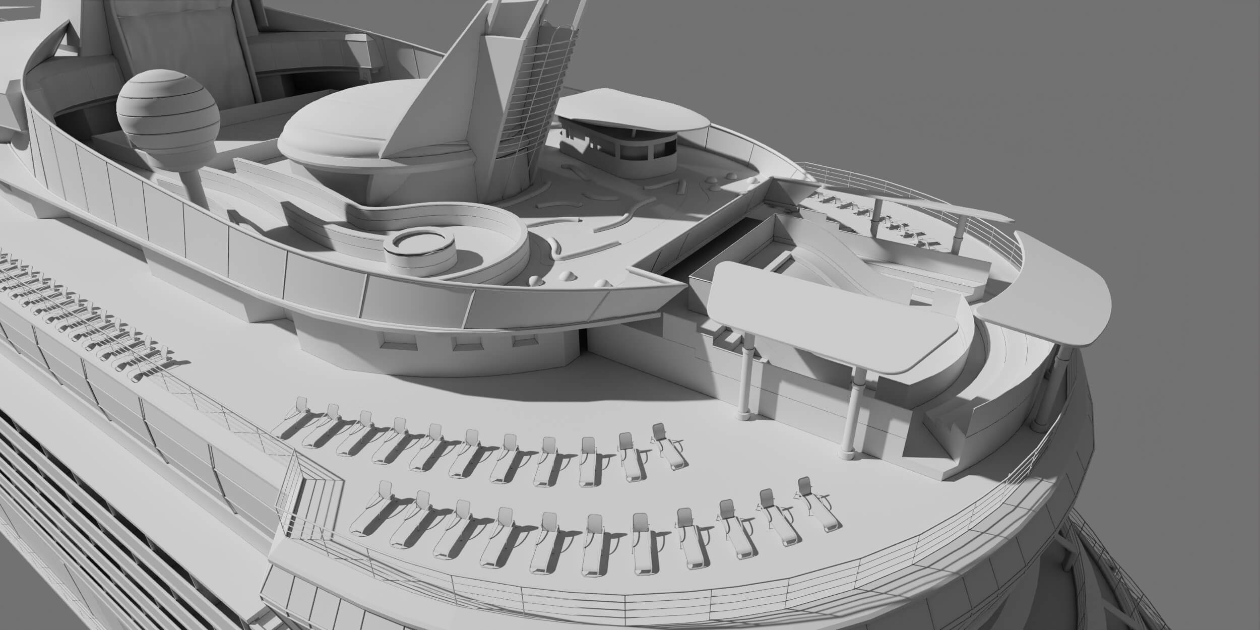 Cruise Ship 3D Model by makeL