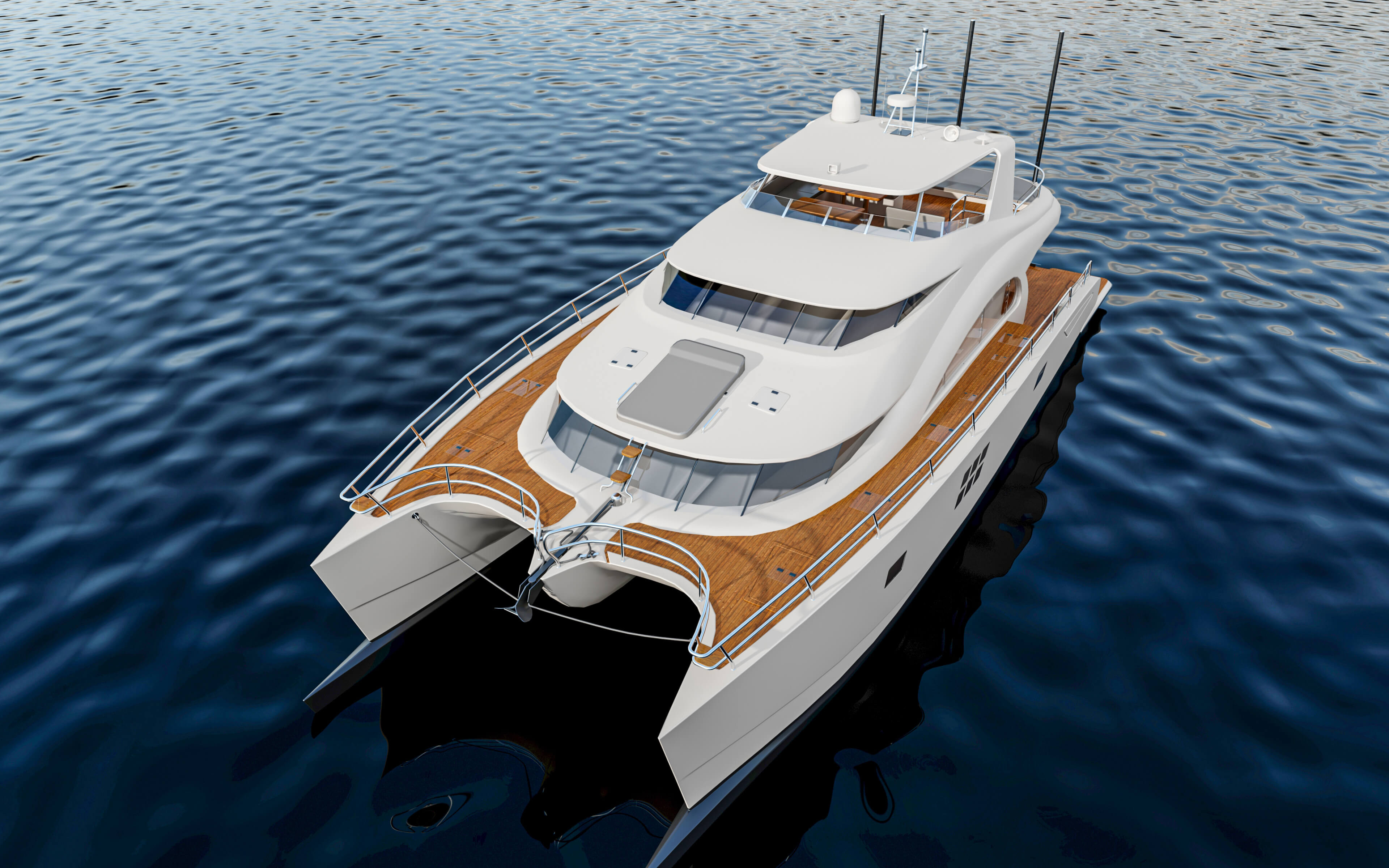 Mega Yacht 3D Model by makeL
