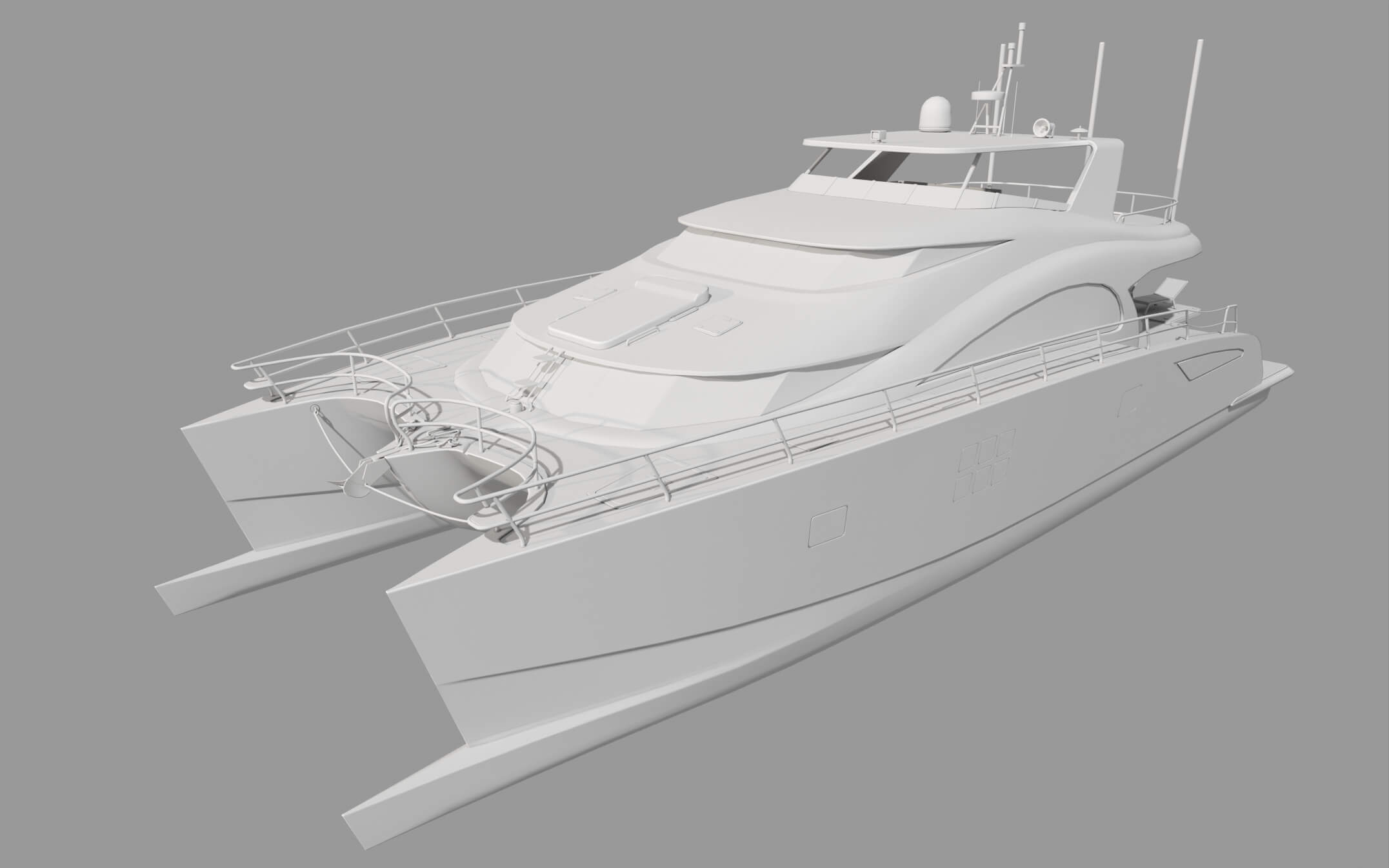 Mega Yacht 3D Model by makeL