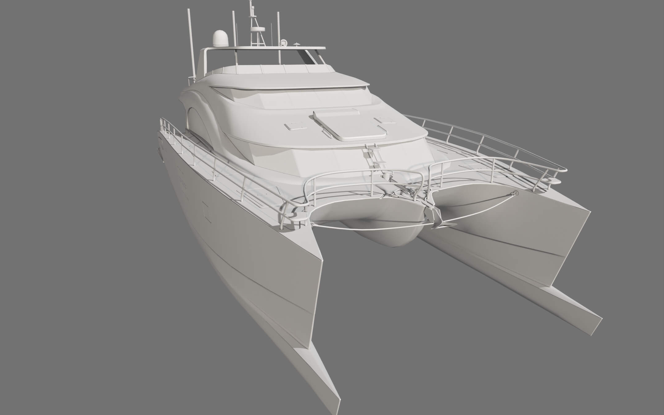Mega Yacht 3D Model by makeL