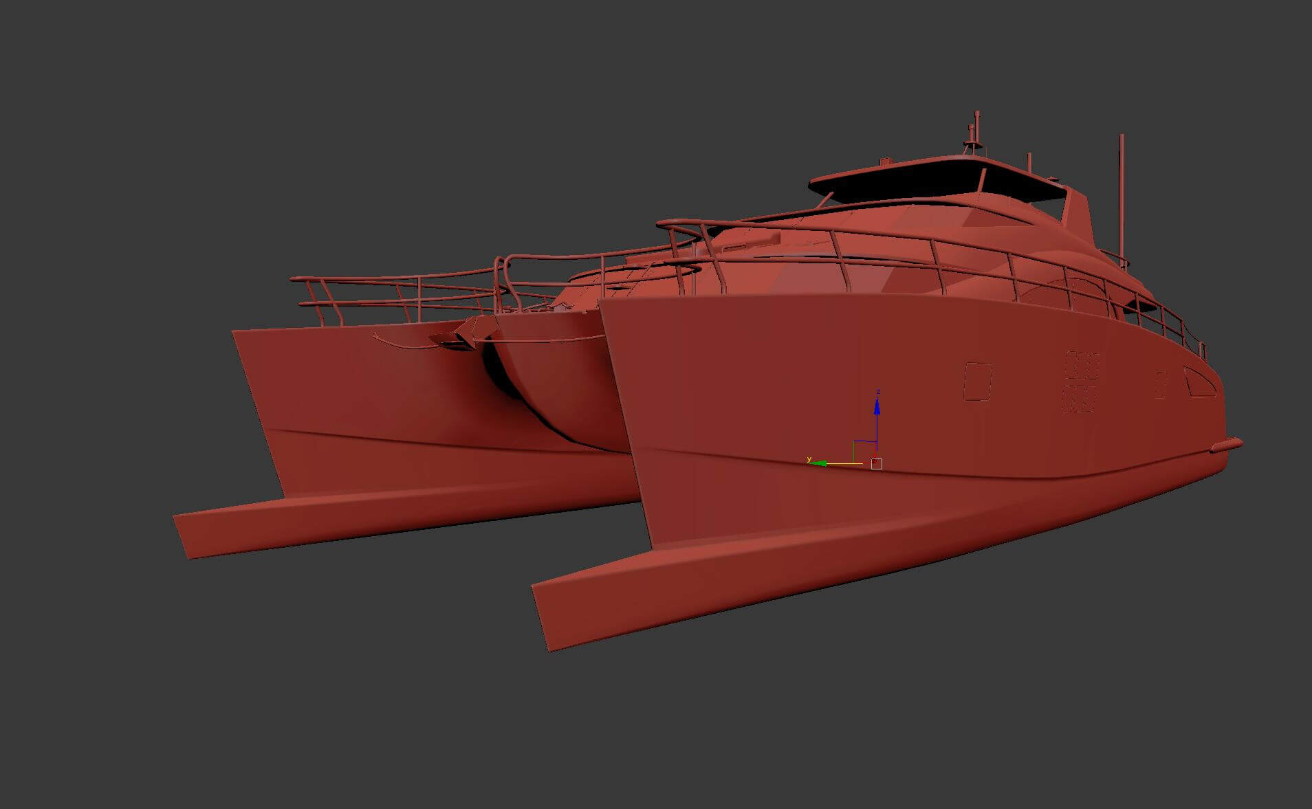 Mega Yacht 3D Model by makeL