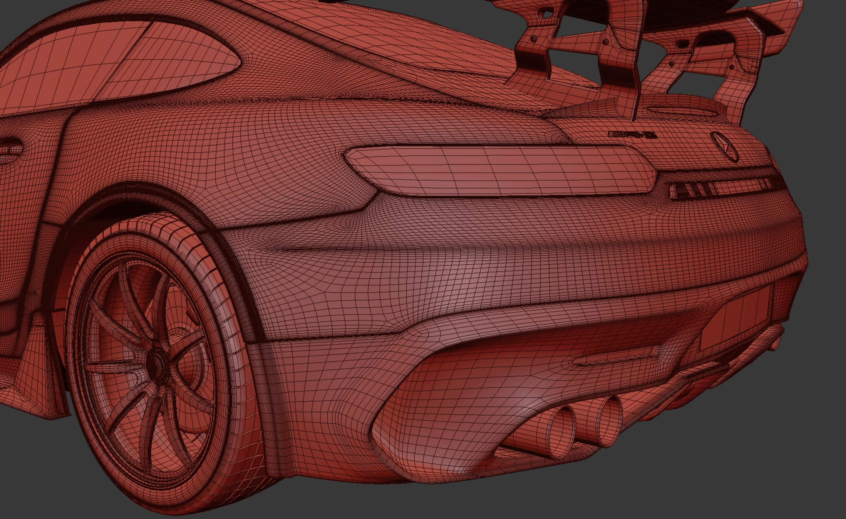 Mercedes AMG GT Track Series - 3D Model by makeL