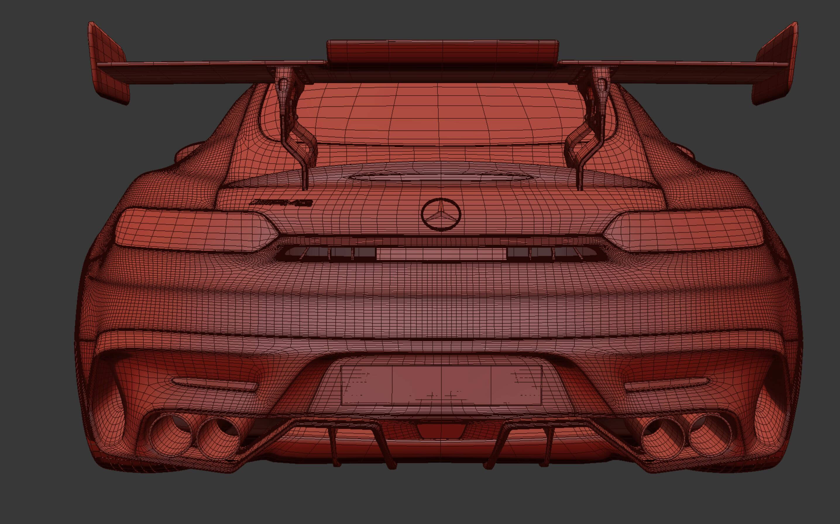 Mercedes AMG GT Track Series - 3D Model by makeL