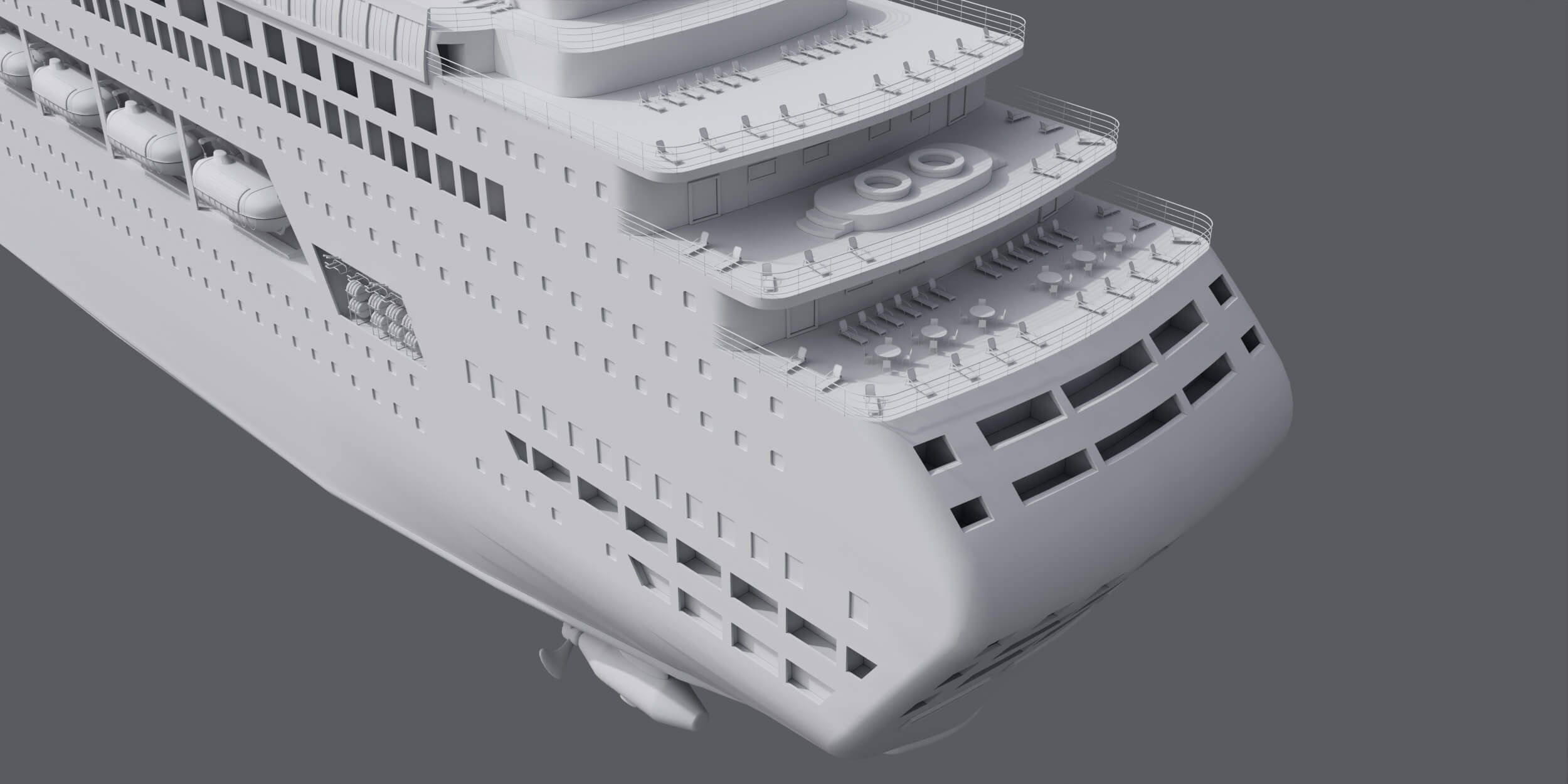 Passenger Cruise Ship Generic - 3D Model by makeL