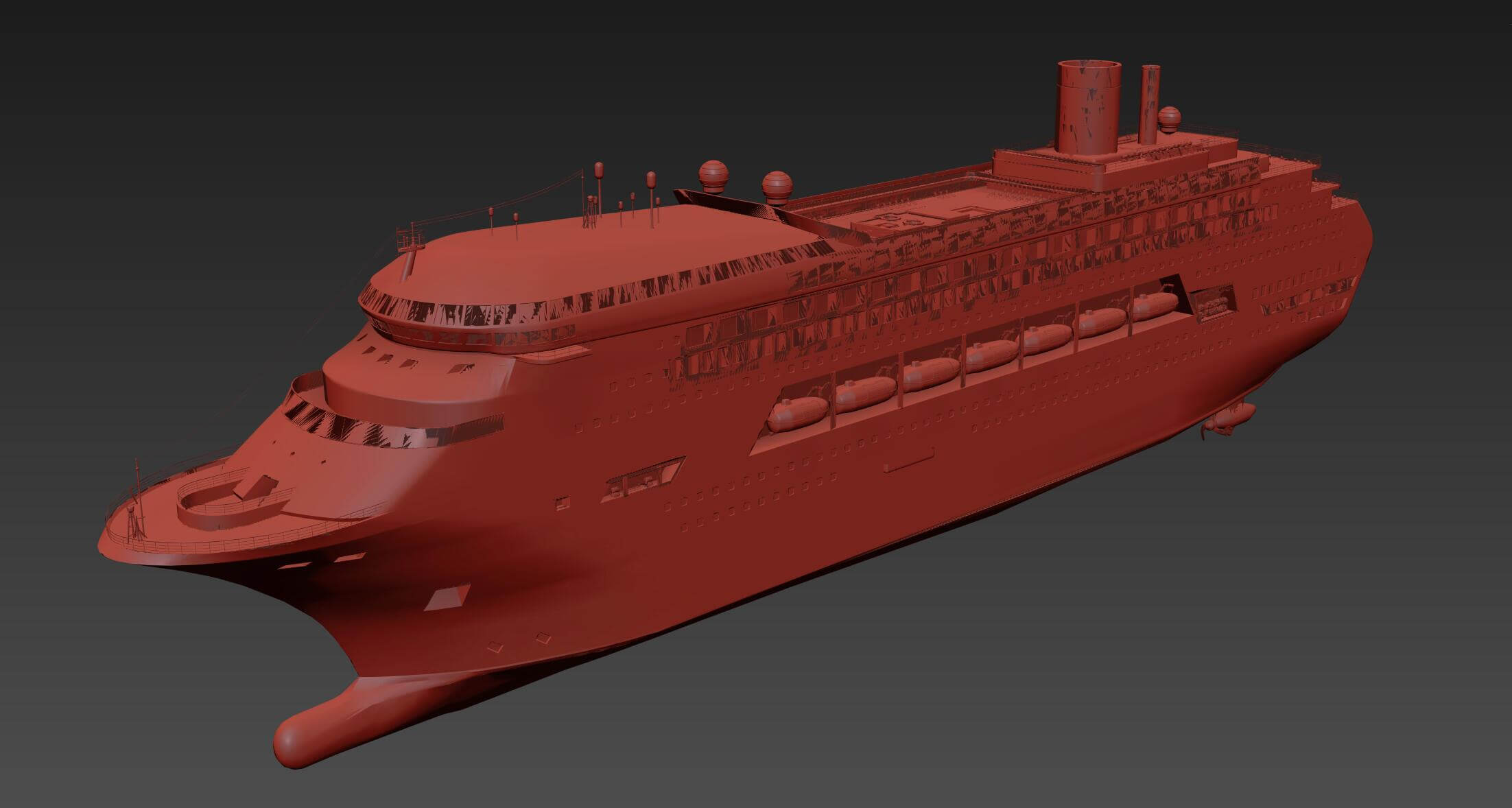 Passenger Cruise Ship Generic - 3D Model by makeL