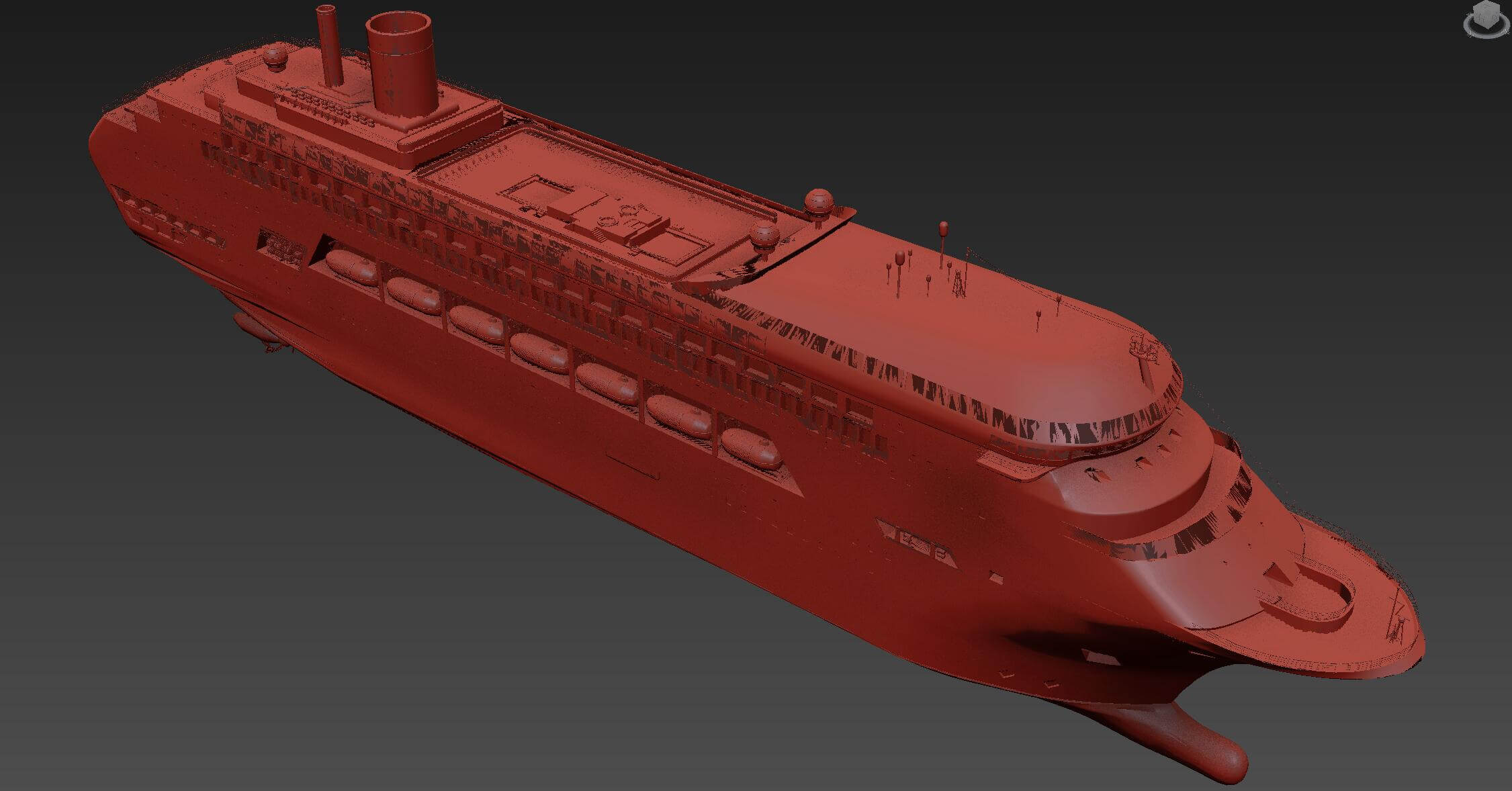 Passenger Cruise Ship Generic - 3D Model by makeL