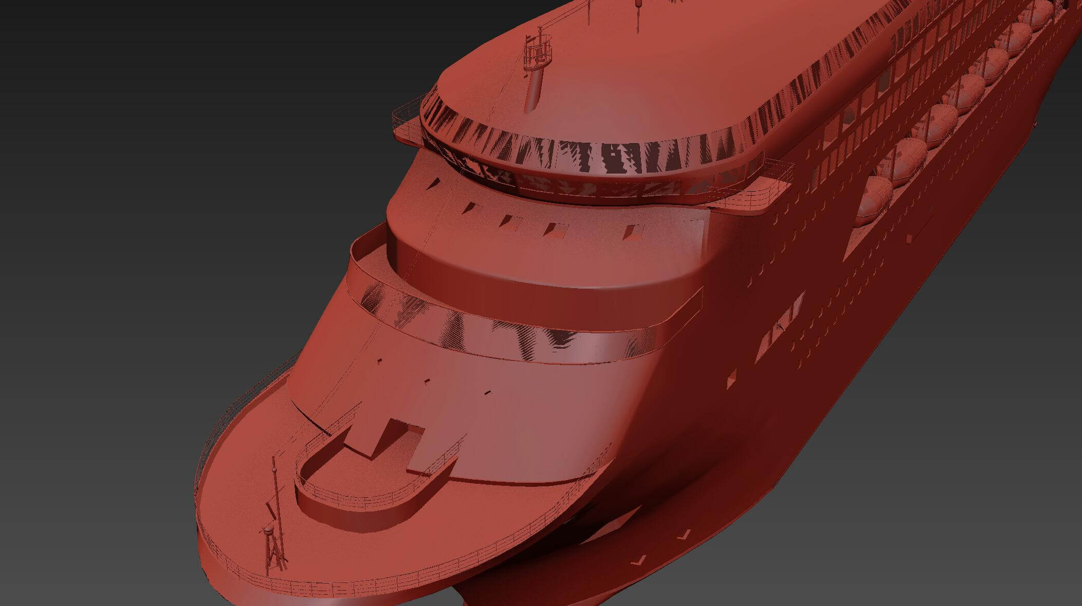 Passenger Cruise Ship Generic - 3D Model by makeL