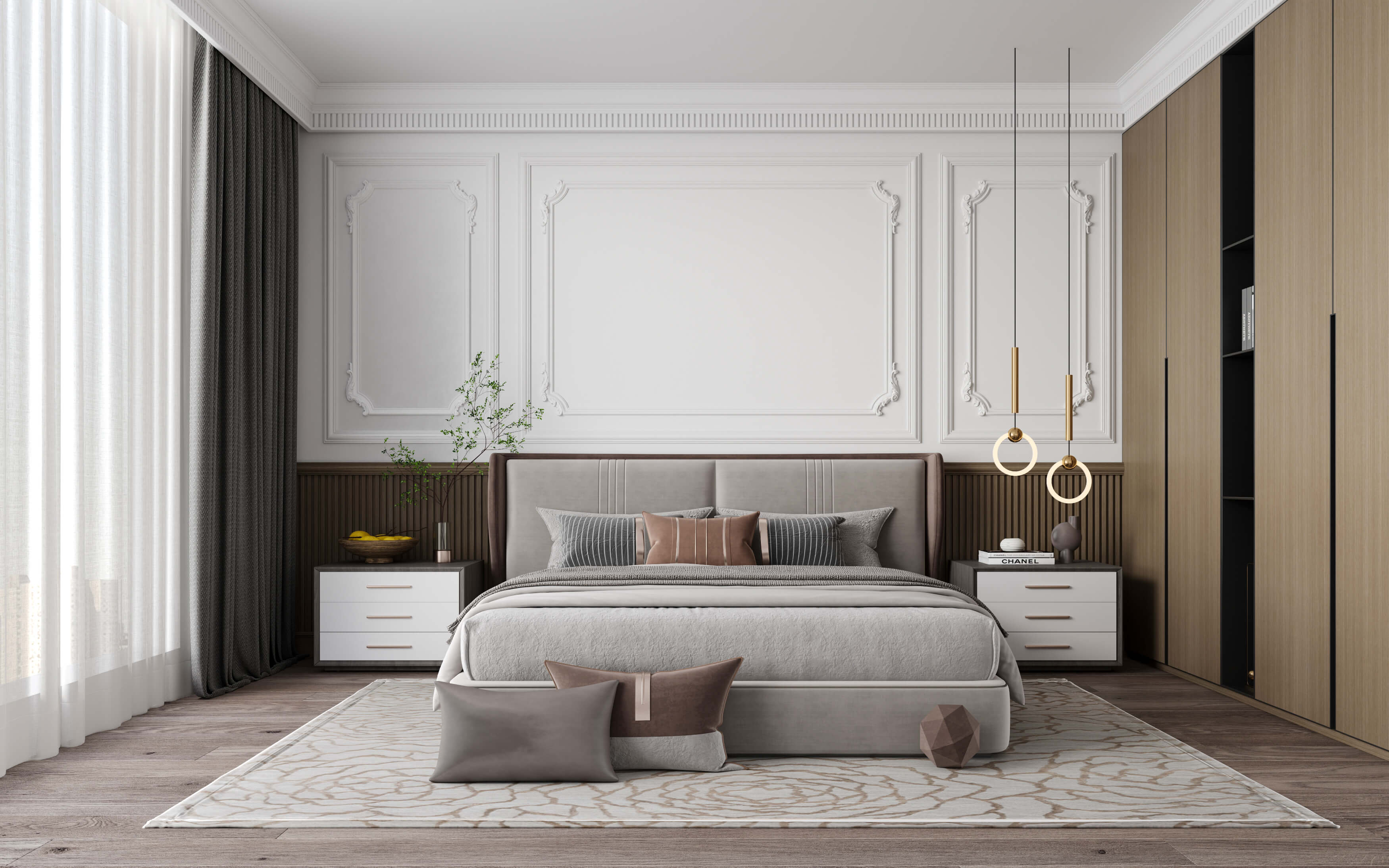 Modern Luxury Style Bedroom - 3D Model by Maker20