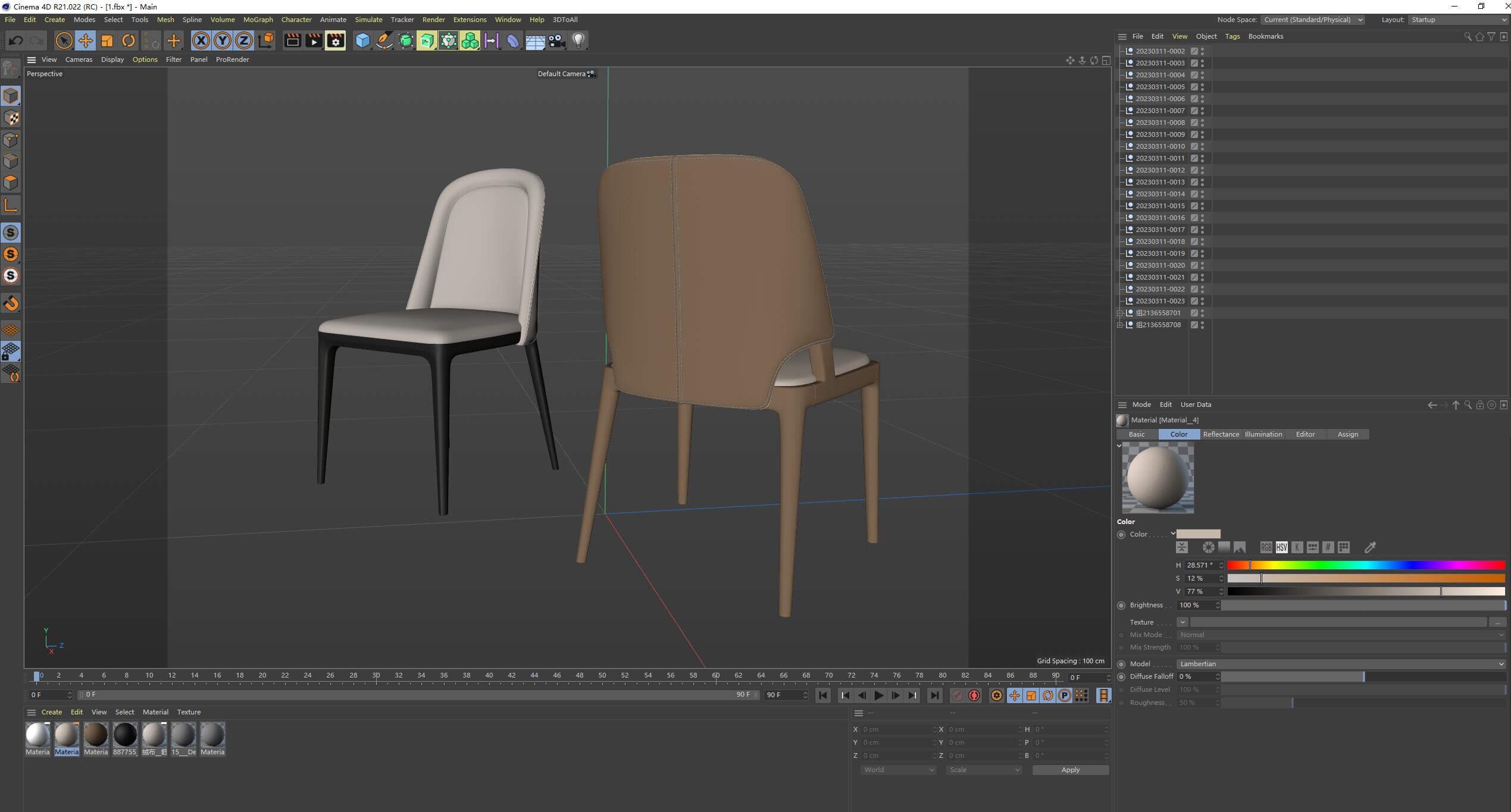 Dining Chair Interior - 3D Model by Maker20