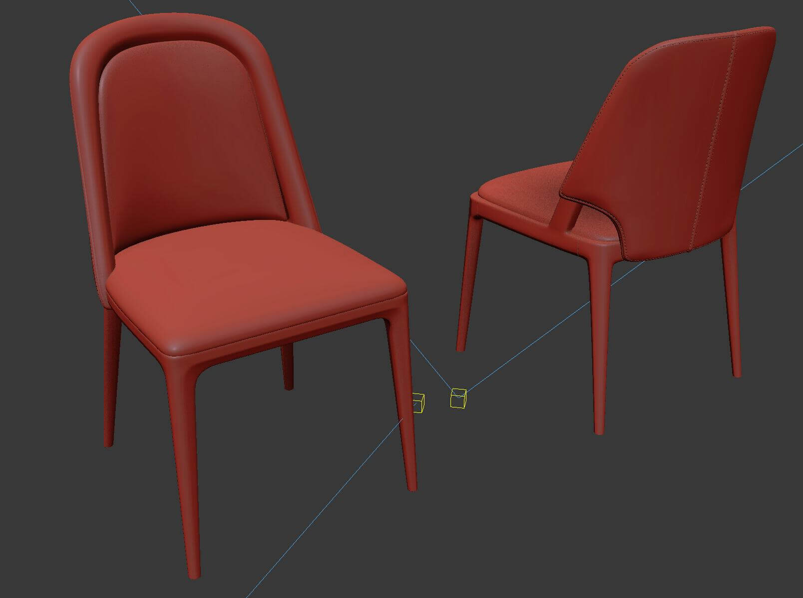 Dining Chair Interior - 3D Model by Maker20