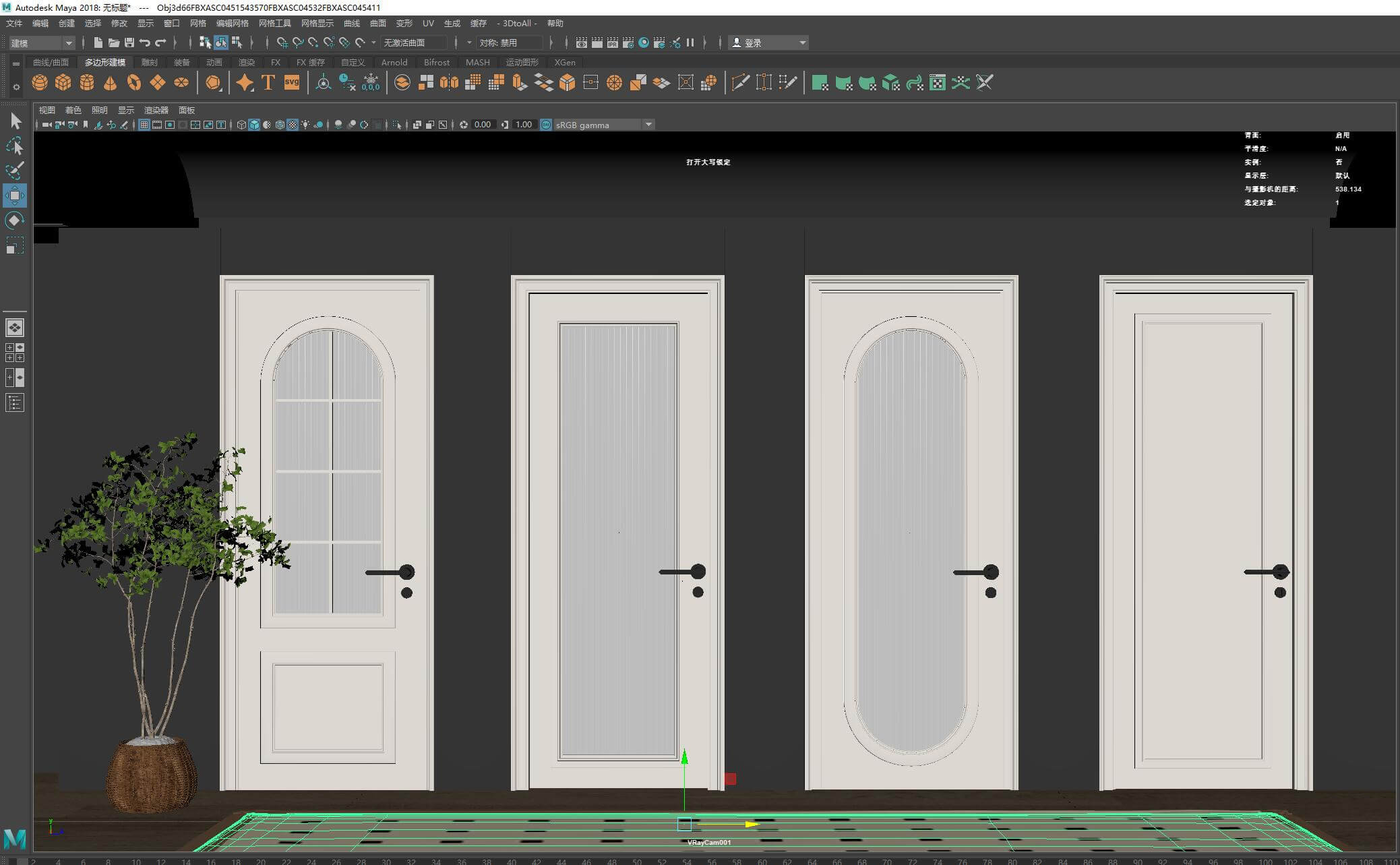 Door 01 3D model by Maker20
