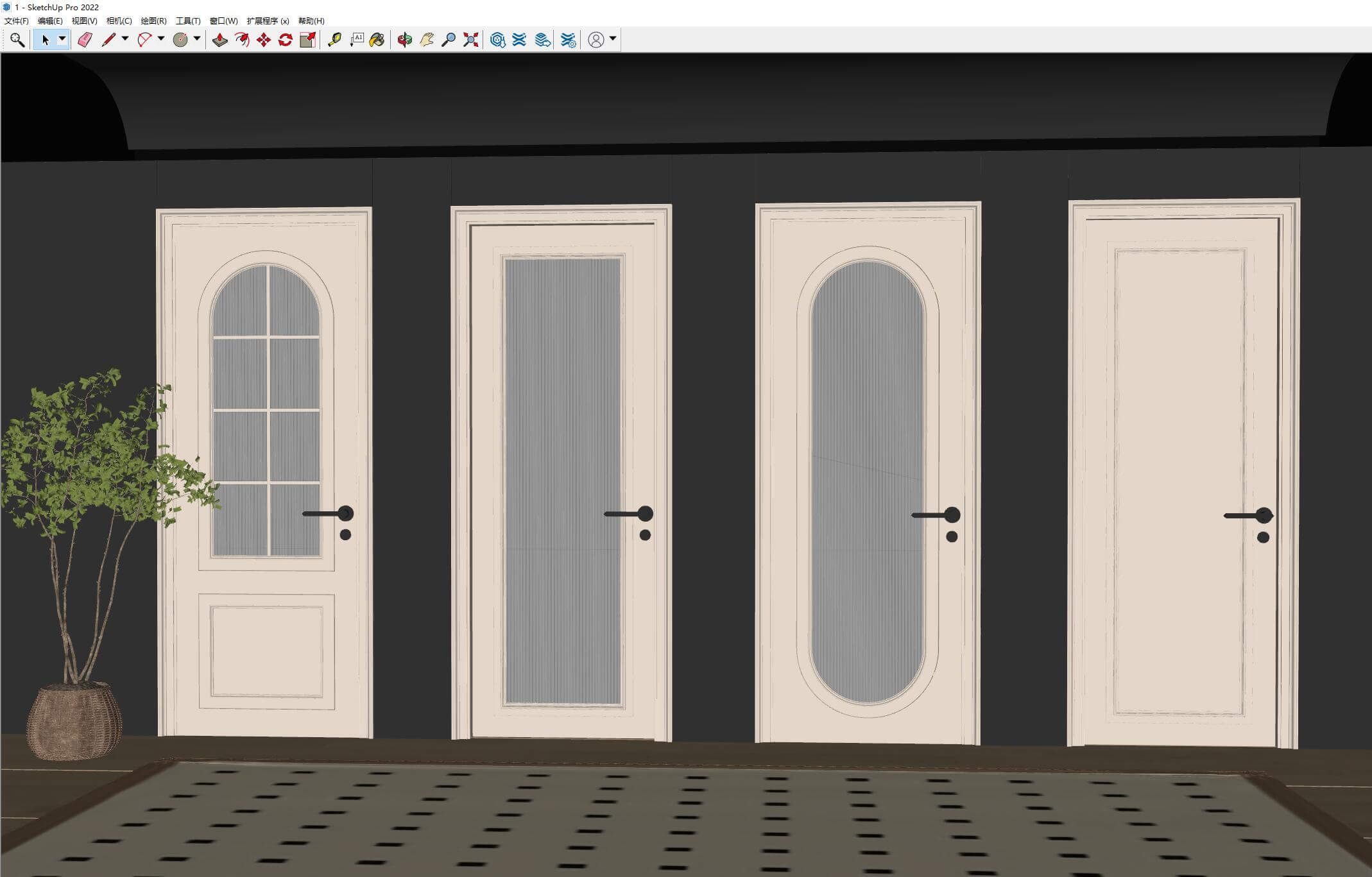 Door 01 3D model by Maker20