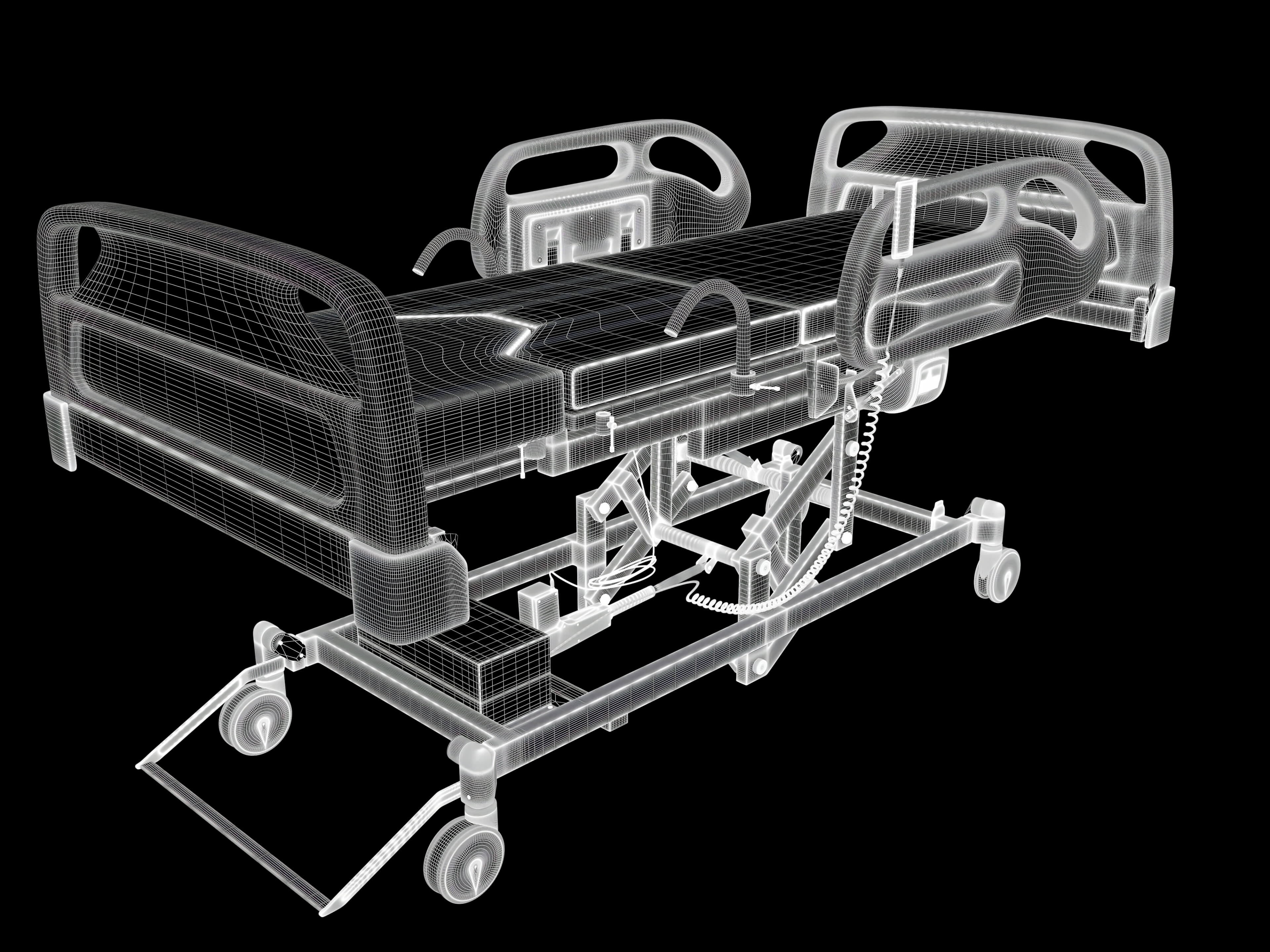 Hospital Bed - 3D Model by Maker20