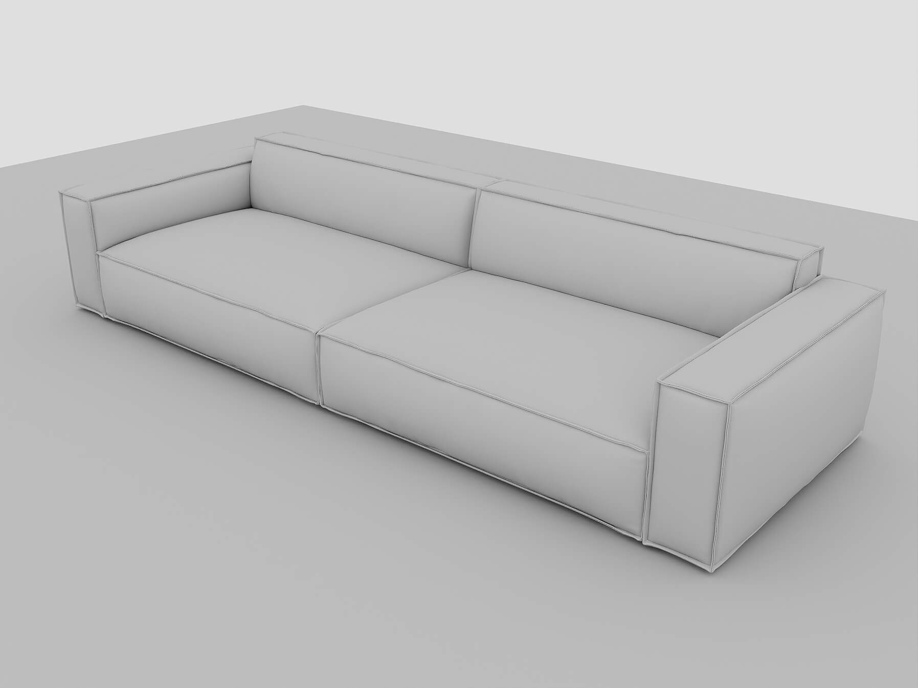Leather Sofa 3D Model by Maker20