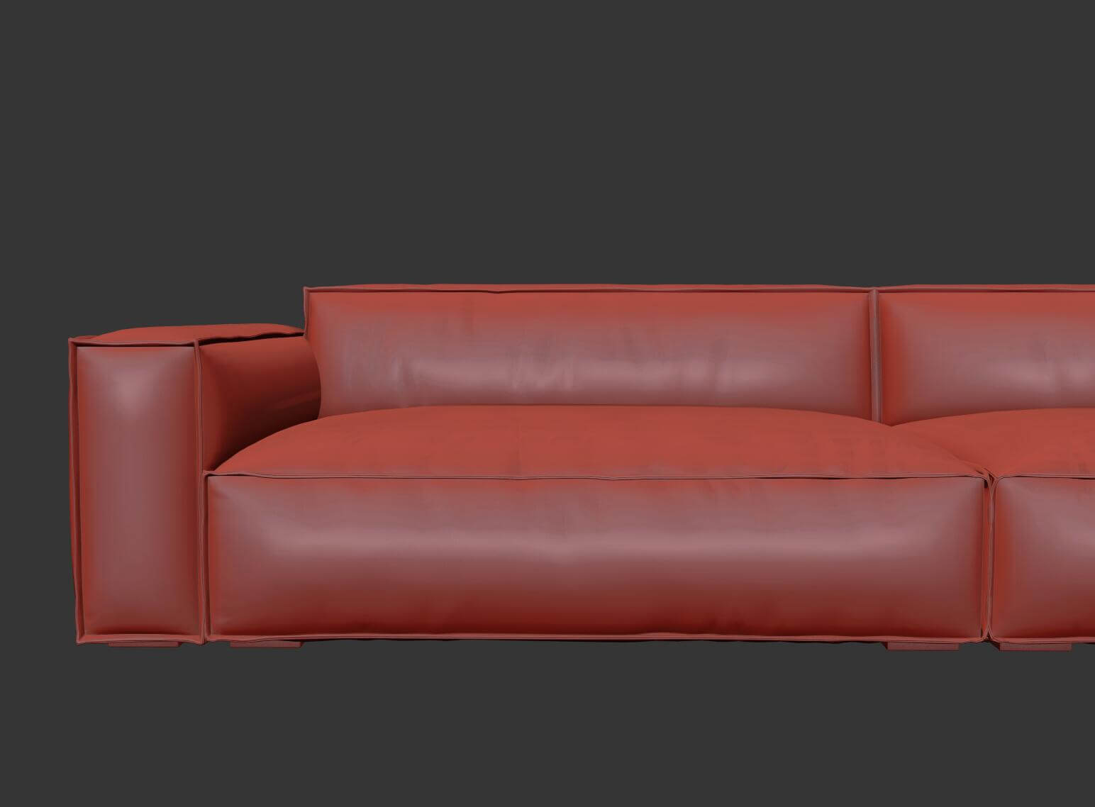 Leather Sofa 3D Model by Maker20