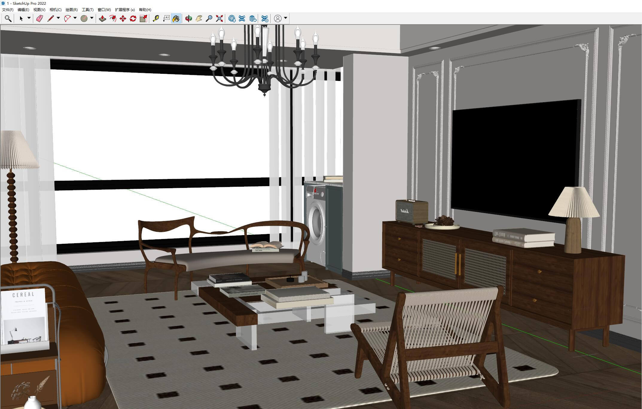 Living Room I Interior Design - 3D Model by Maker20