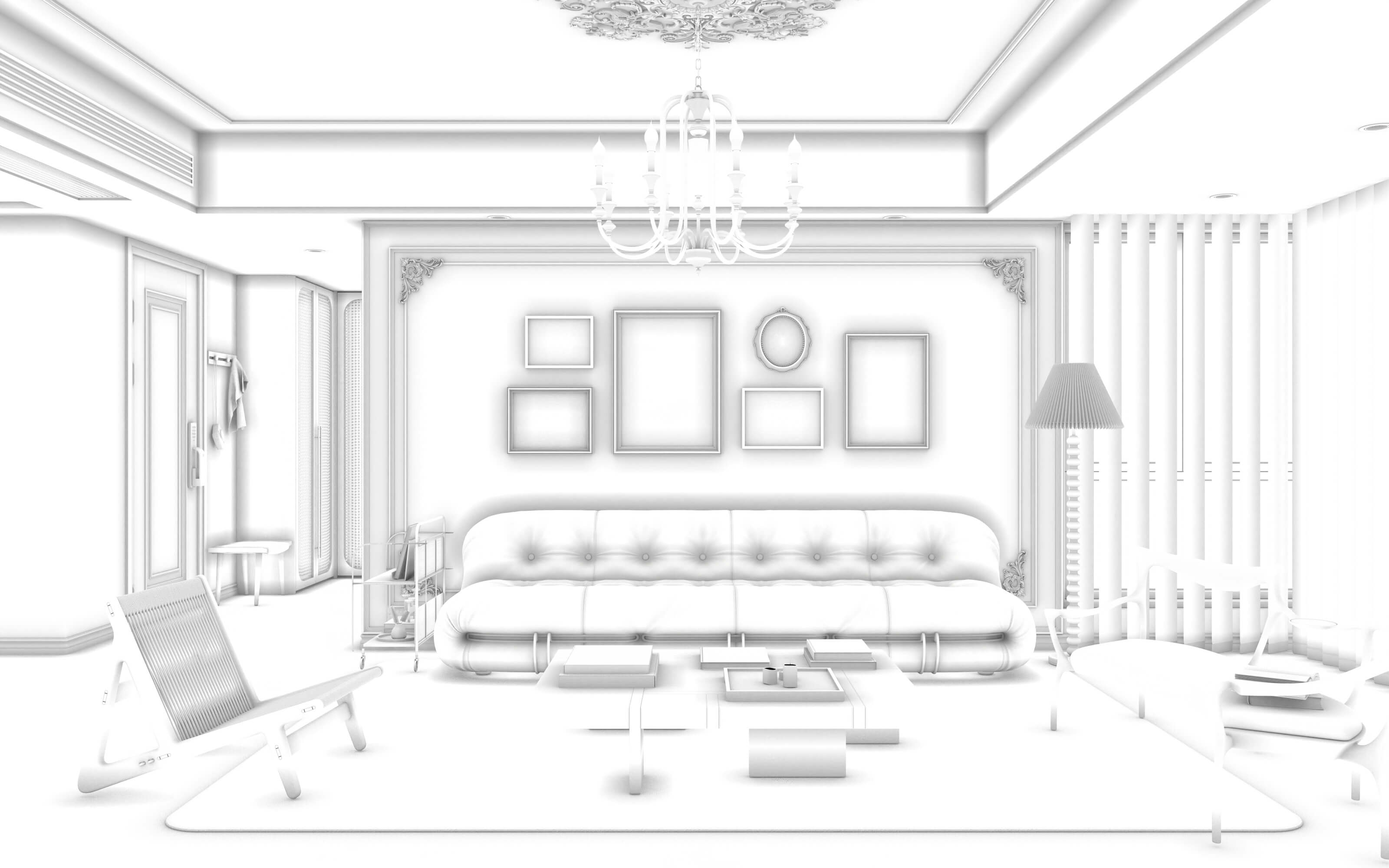 Living Room I Interior Design - 3D Model by Maker20